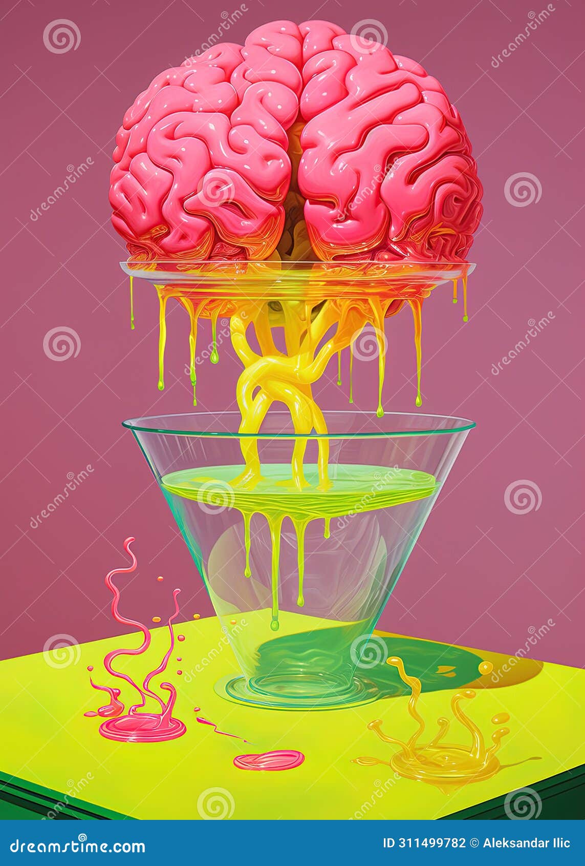 Brain Draining. Squeezing Brain Liquid. Stealing Information and Ideas ...