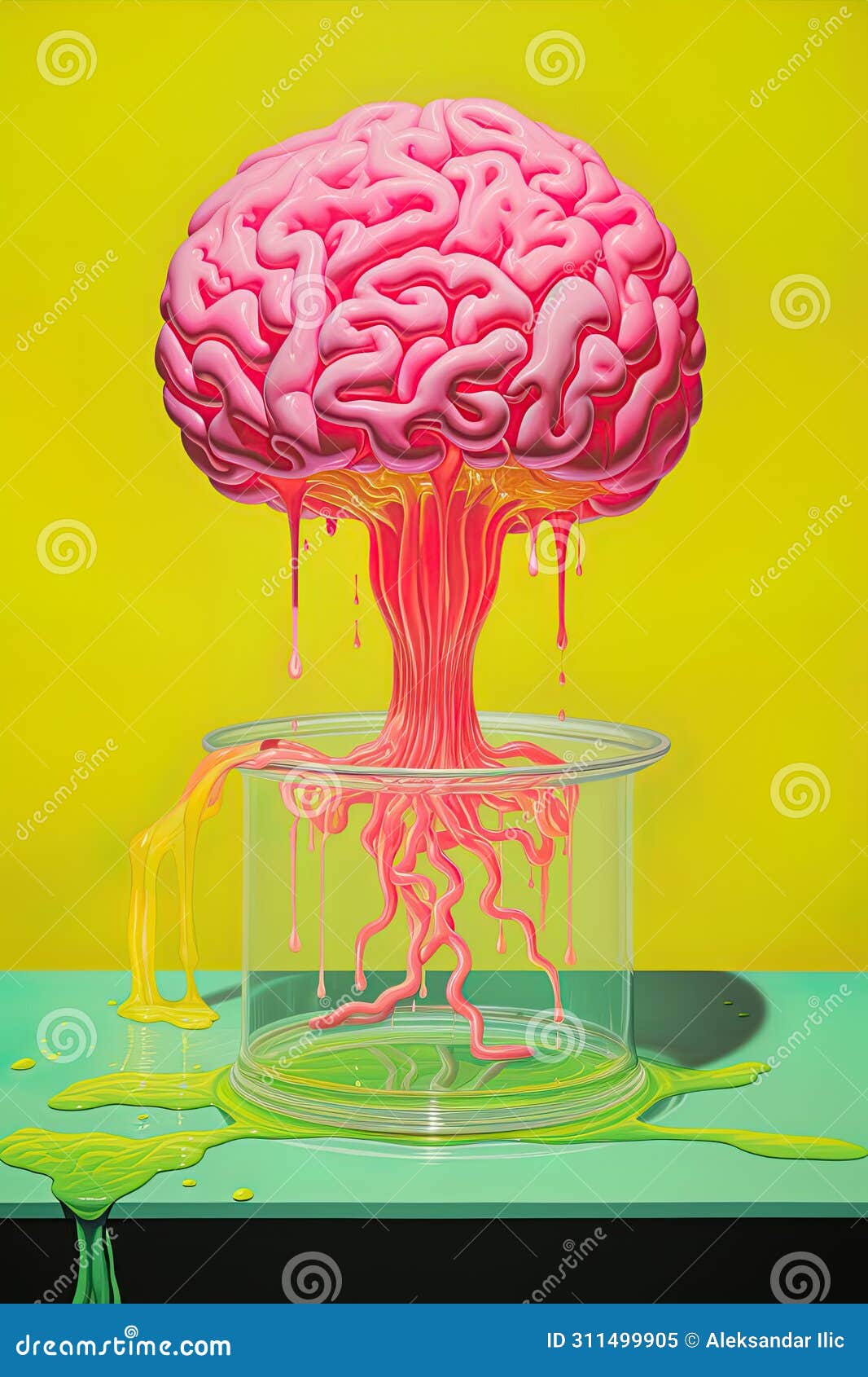 Brain Draining. Squeezing Brain Liquid. Stealing Information and Ideas ...