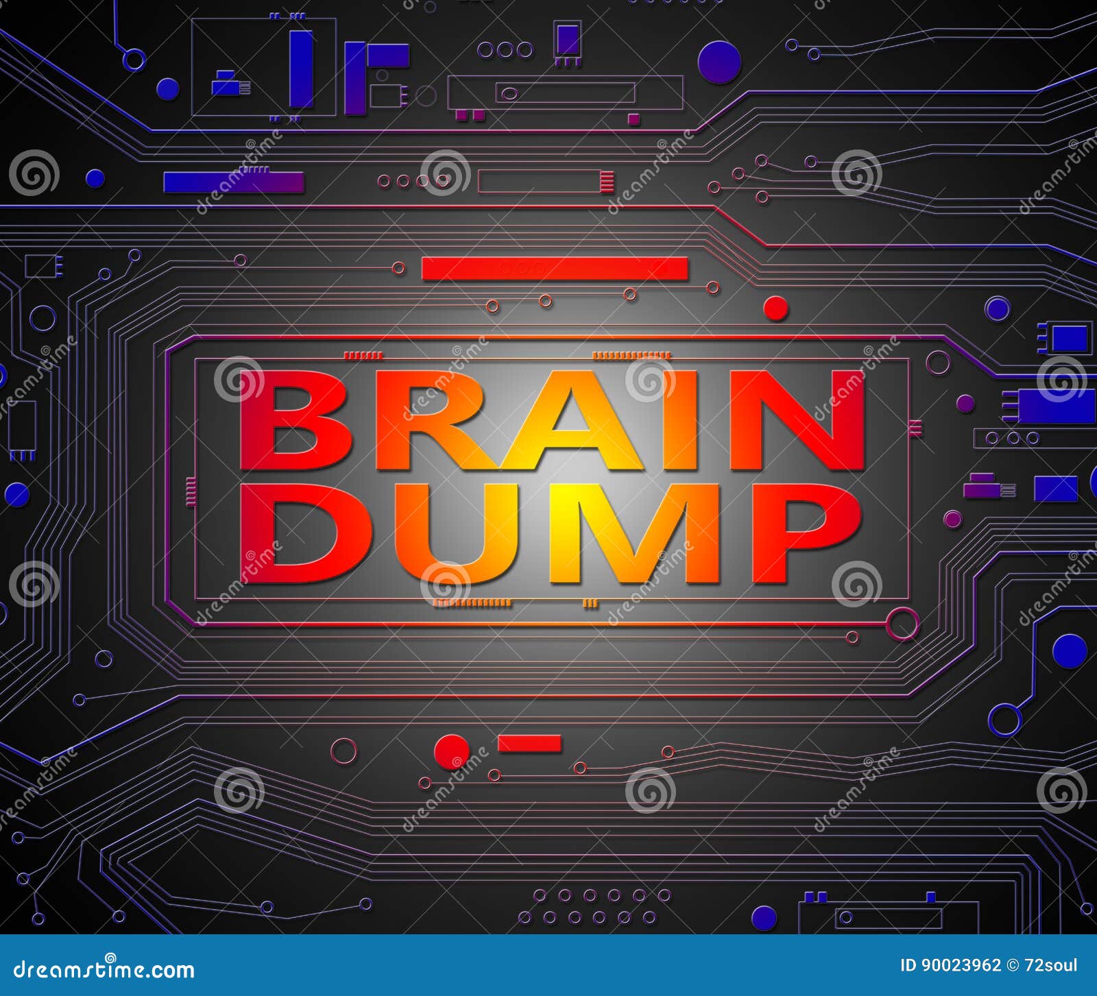 Brain dump concept. stock illustration. Illustration of expert - 90023962
