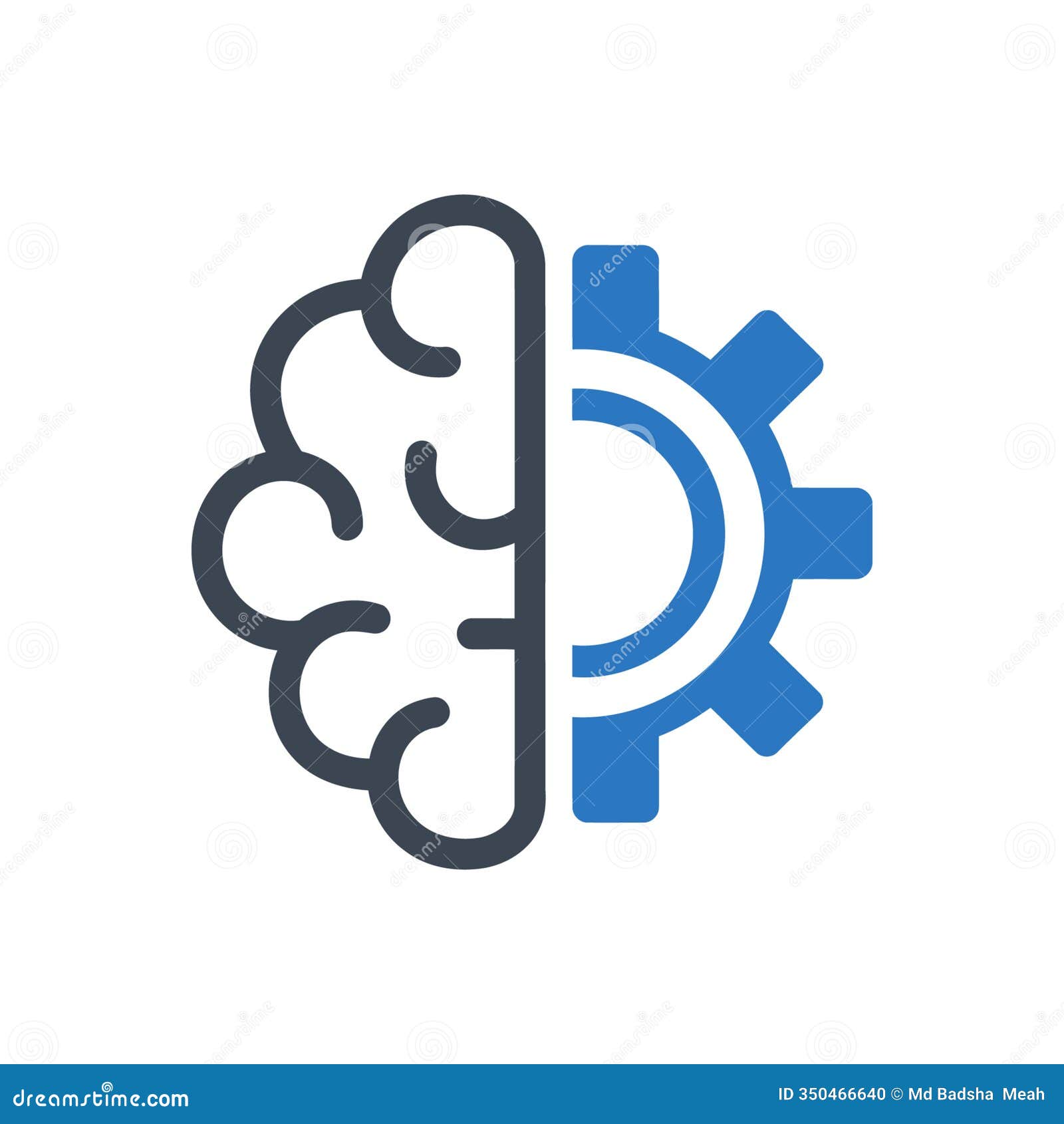 Brain Engine Integration Icon Stock Illustration - Illustration of ...