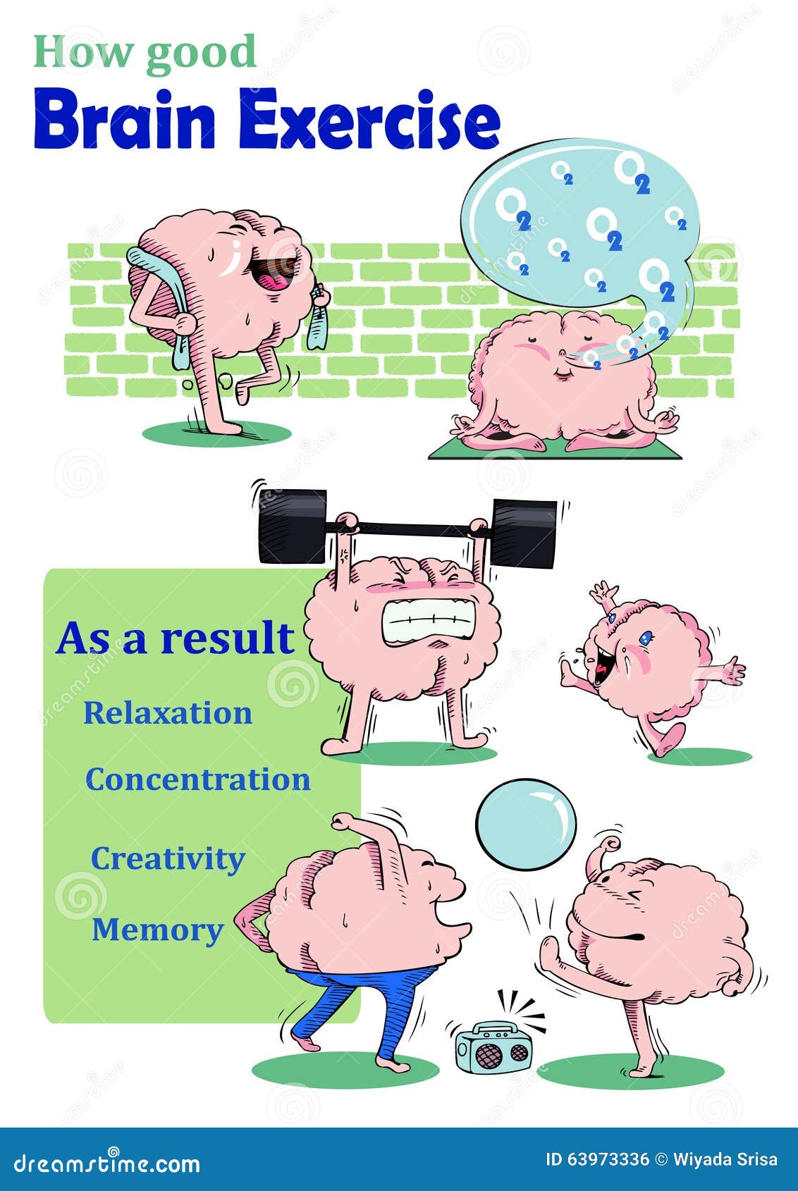 Brain Exercise stock illustration. Illustration of idea - 63973336