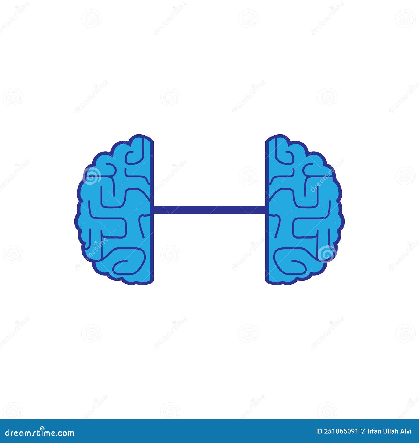 Brain Exercise Vector Logo Template. Brain Barbell Vector Logo Design ...