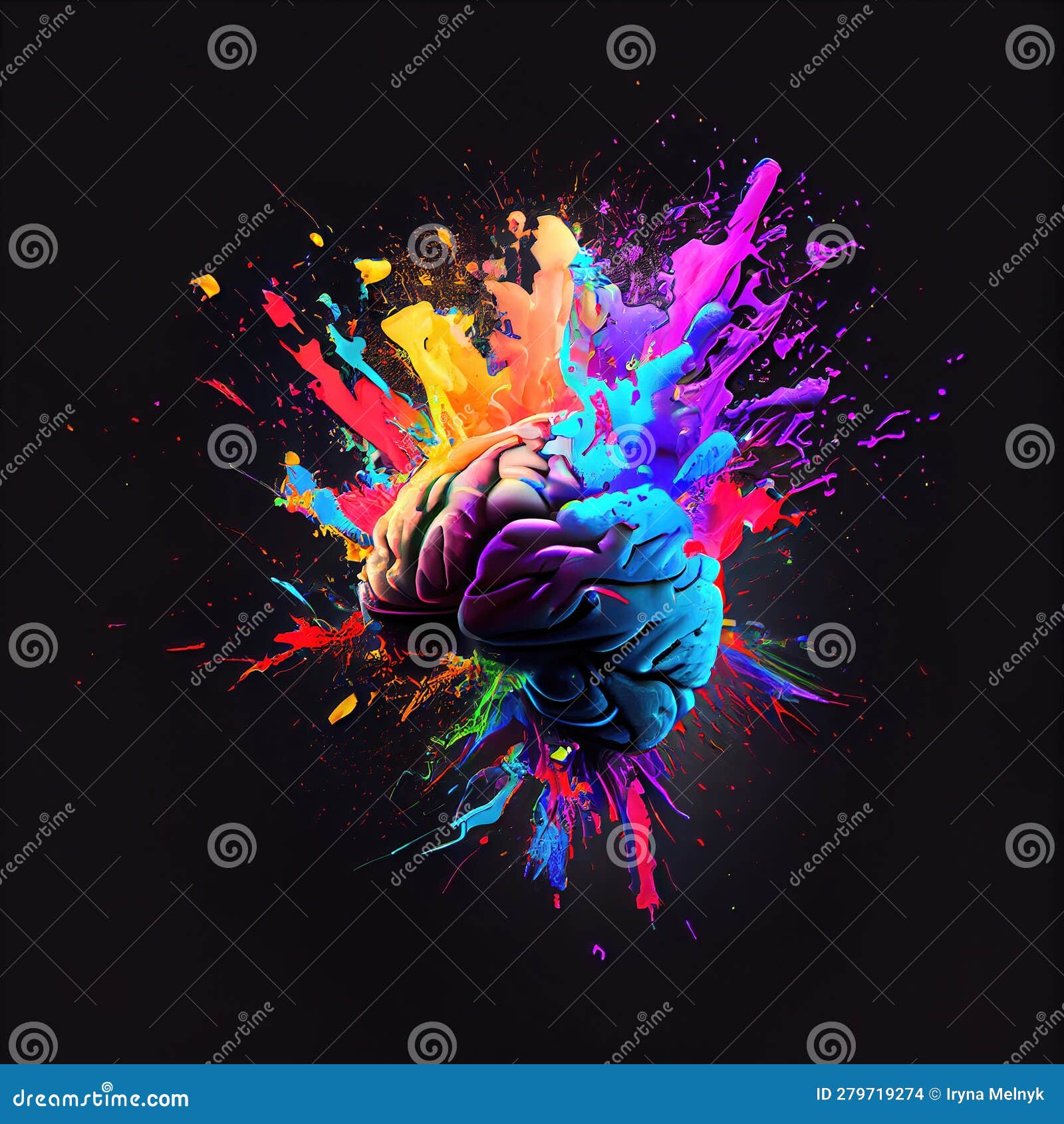 Brain Exploding because of Too Many Tasks Creativity Concept Made ...