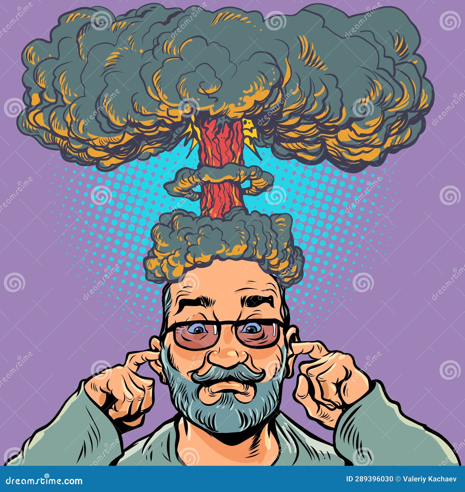 Brain Explosion Cartoon Vector | CartoonDealer.com #19318807