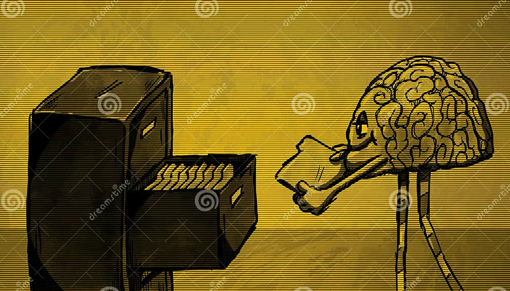 Brain files stock illustration. Illustration of communications - 104516217