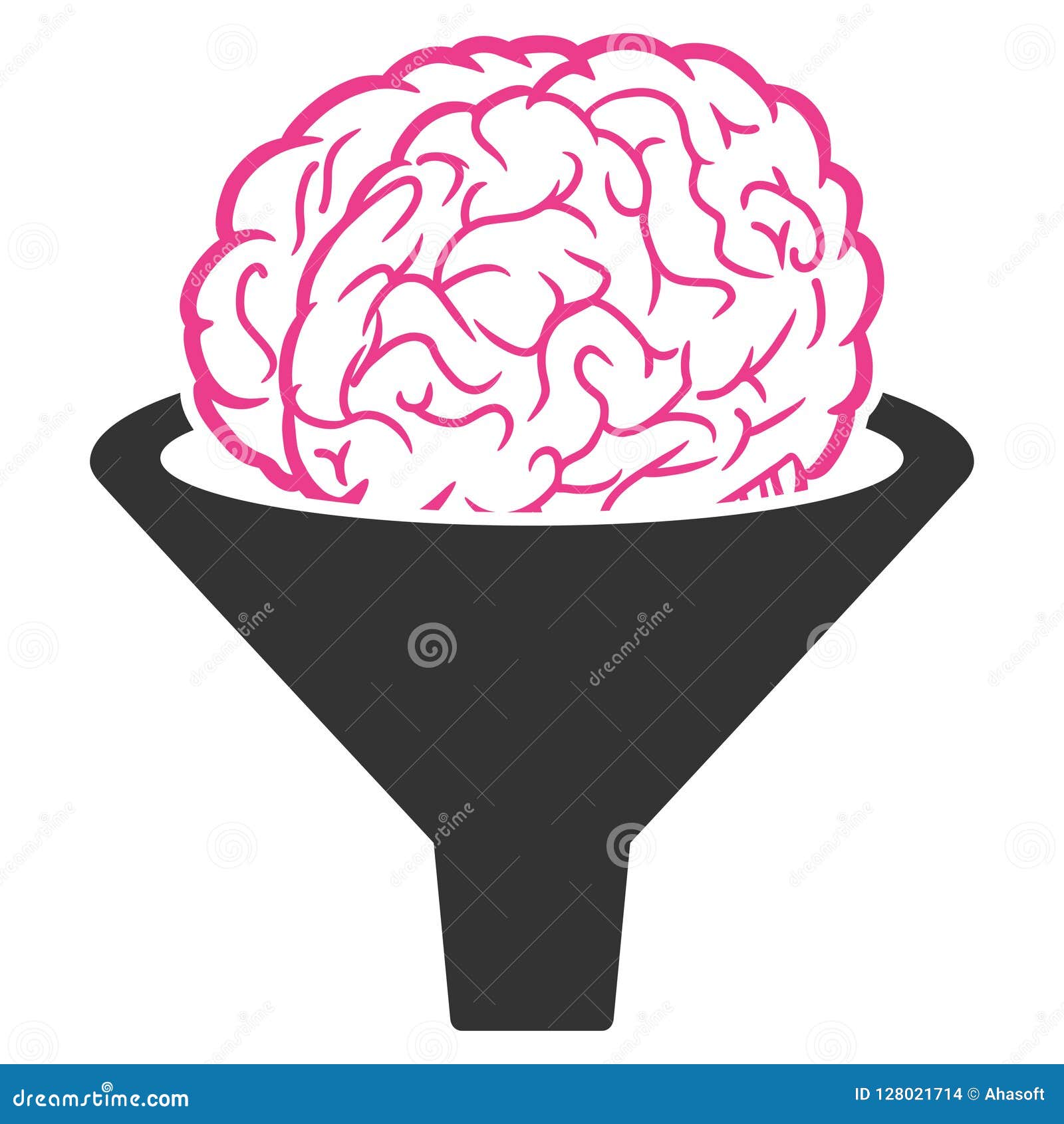 Brain Filter Vector Icon stock vector. Illustration of brain - 128021714
