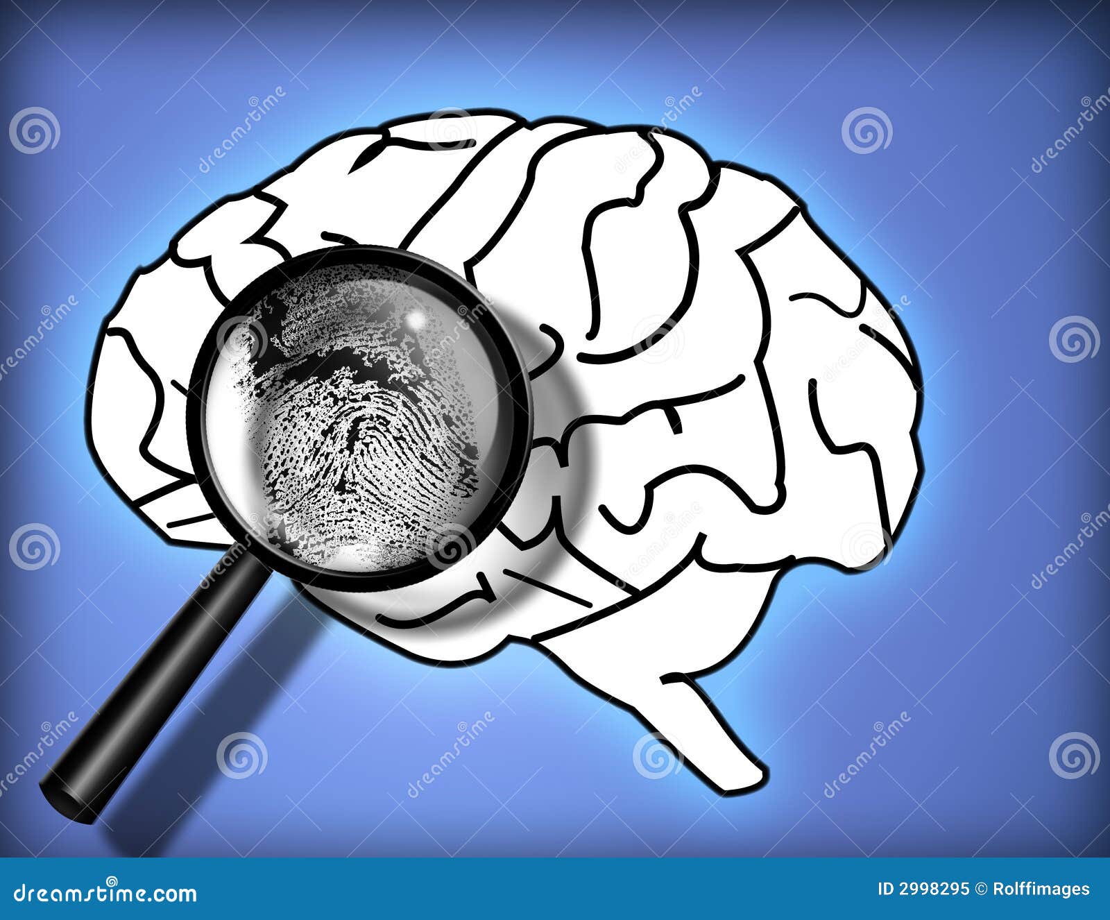 Brain Fingerprint stock illustration. Illustration of concentration ...