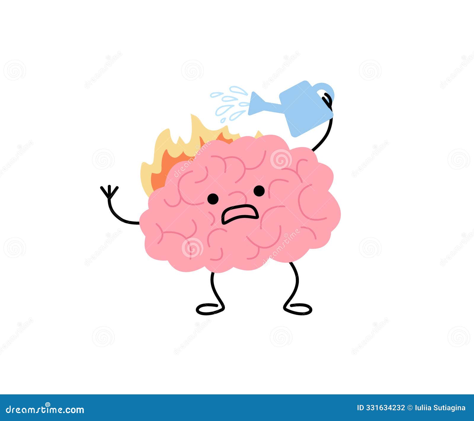 Brain with Fire, Selfhelp Extinguish Fire with Water Using Watering Can ...