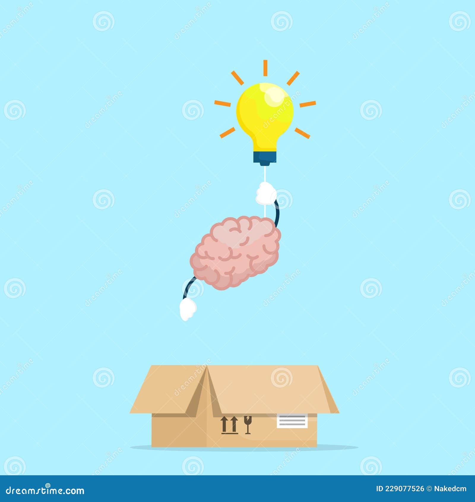 Brain Flying Stock Photo | CartoonDealer.com #208795086