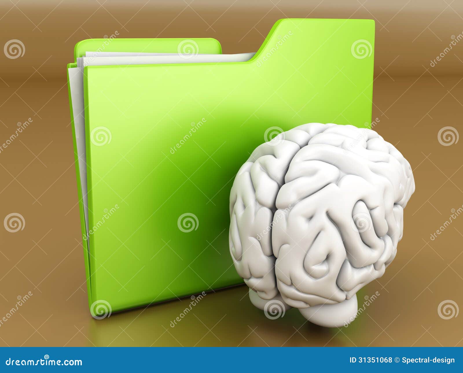 Brain Folder stock de ilustración. Ilustración de database - 31351068