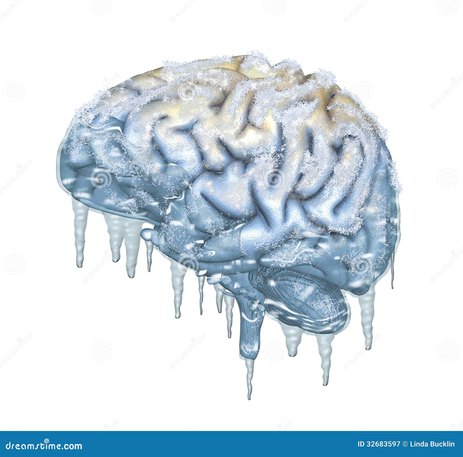 Brain Freeze stock de ilustración. Ilustración de pensamiento - 32683597