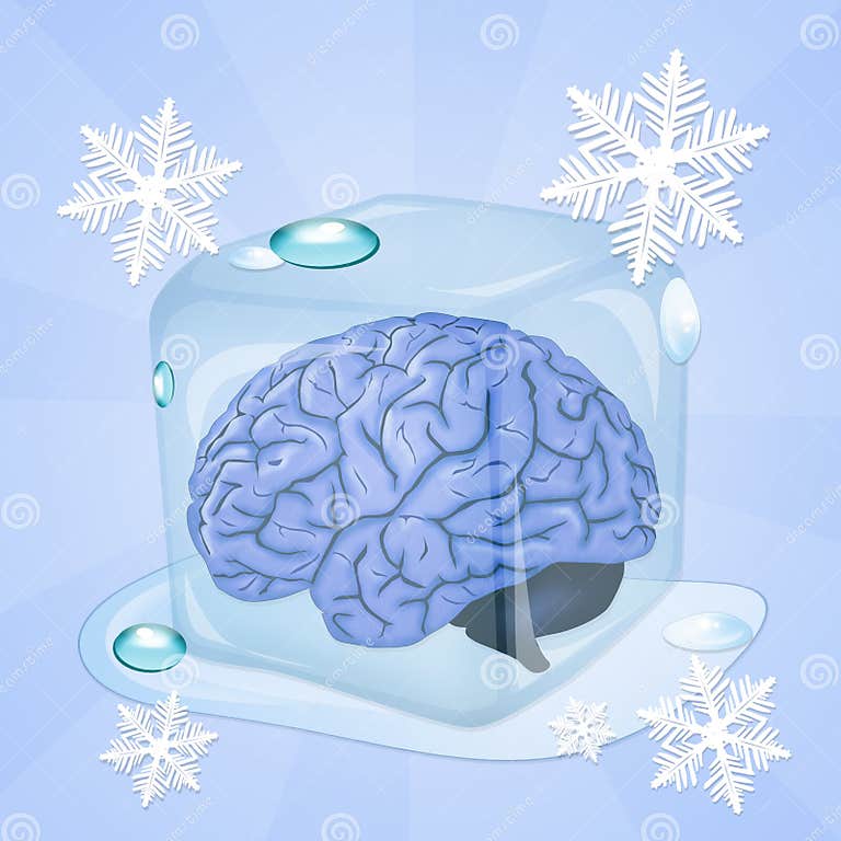 Brain freeze stock illustration. Illustration of frost - 58703696