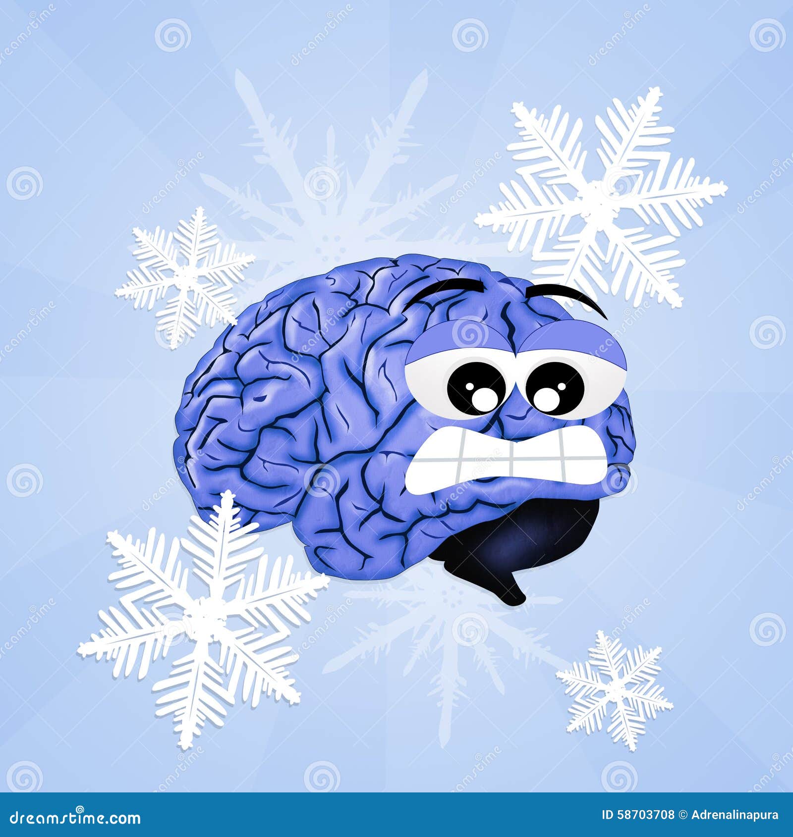Brain freeze stock illustration. Illustration of frost - 58703708