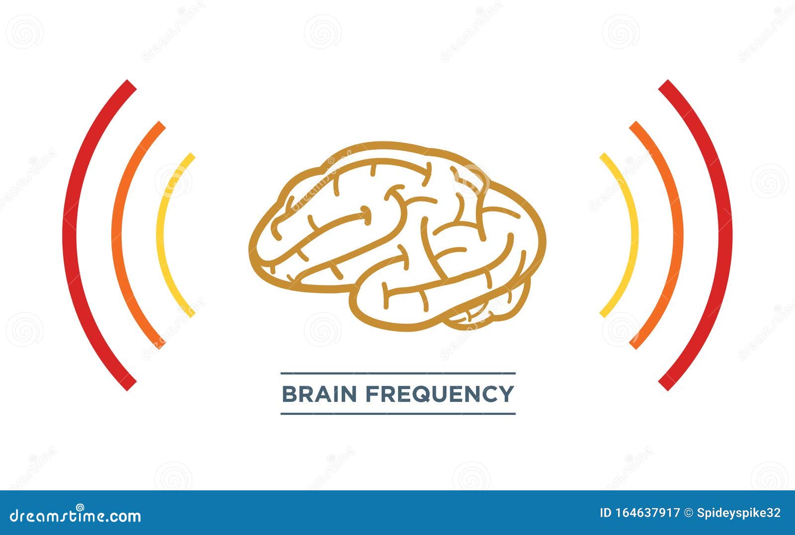 The Brain Frequency. Conceptual Illustration Stock Illustration ...