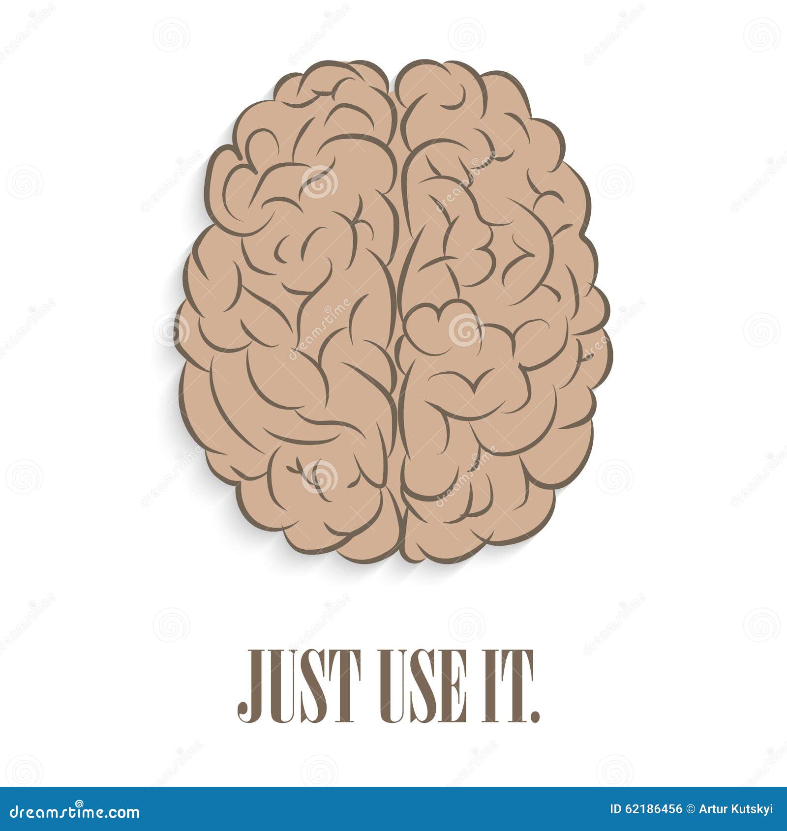 Brain front. Just use it stock vector. Illustration of icon - 62186456