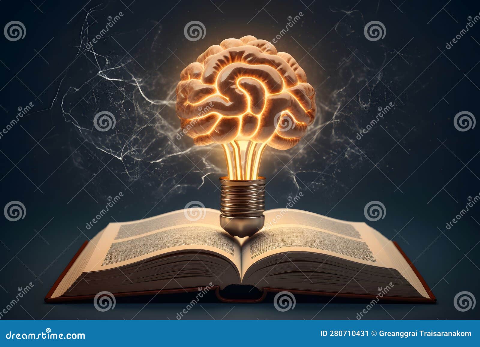 Brain Full of Knowledge. Learning Concept Stock Illustration ...