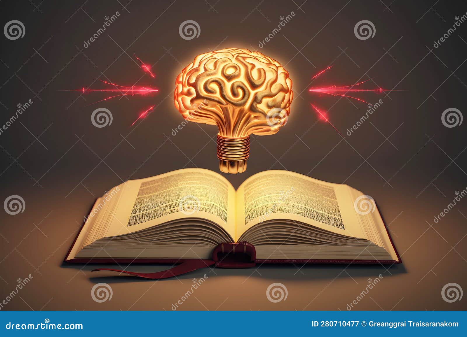 Brain Full of Knowledge. Learning Concept Stock Illustration ...