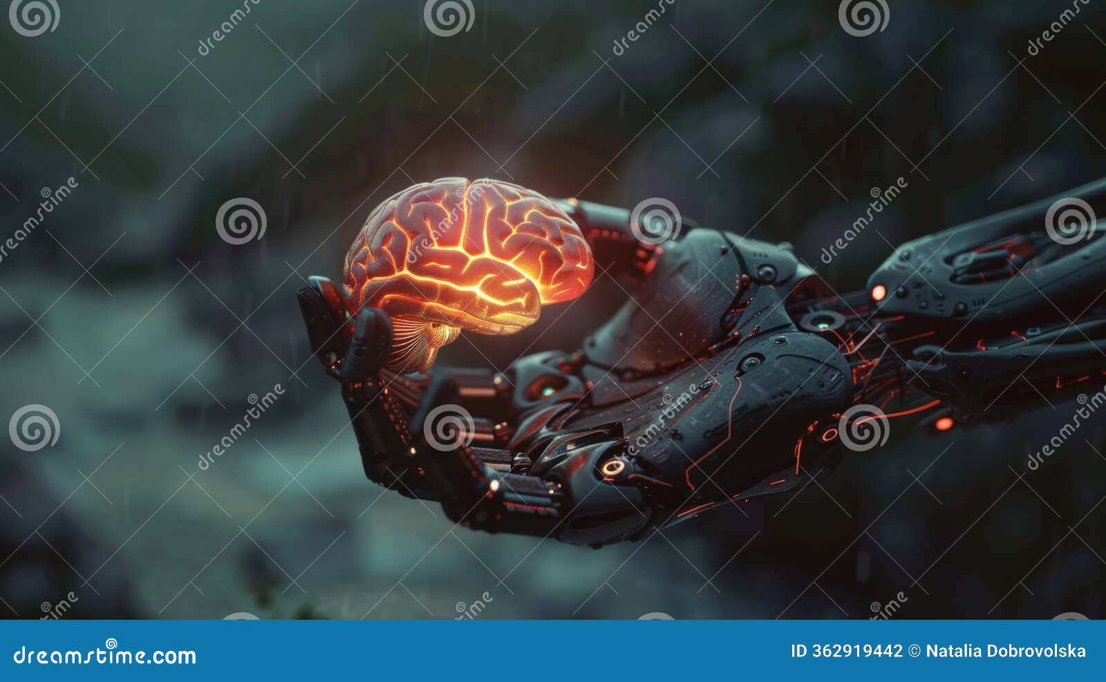 Brain Function Concept with Neural Signals and Active Thought Process ...