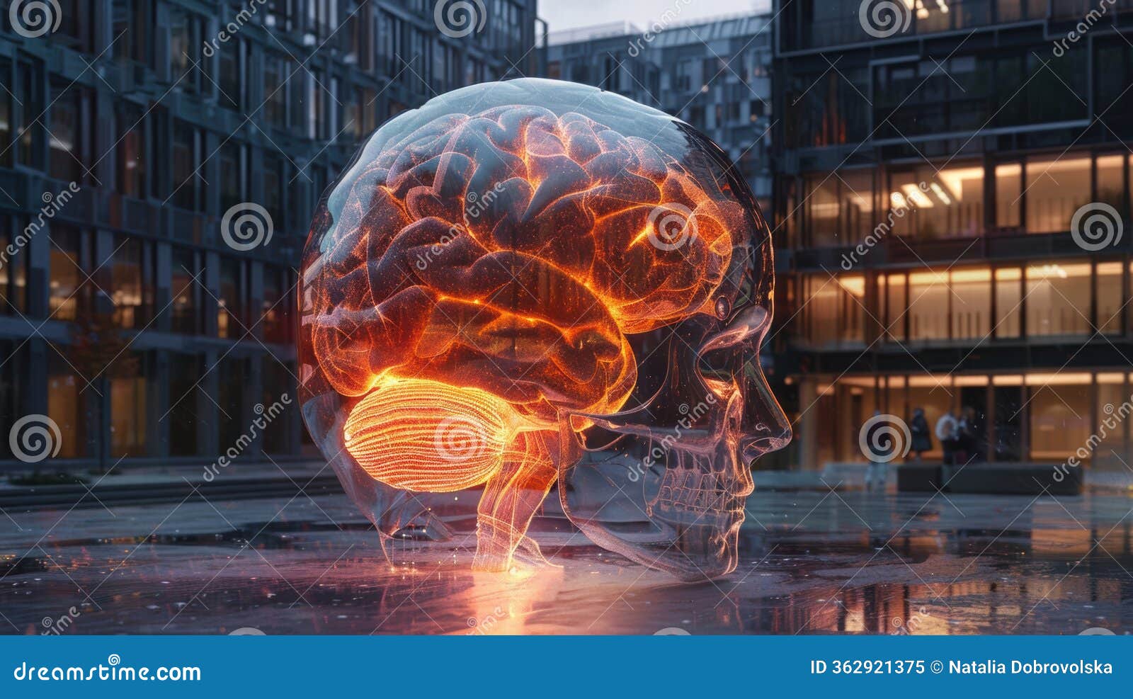 Brain Function Concept with Neural Signals and Active Thought Process ...