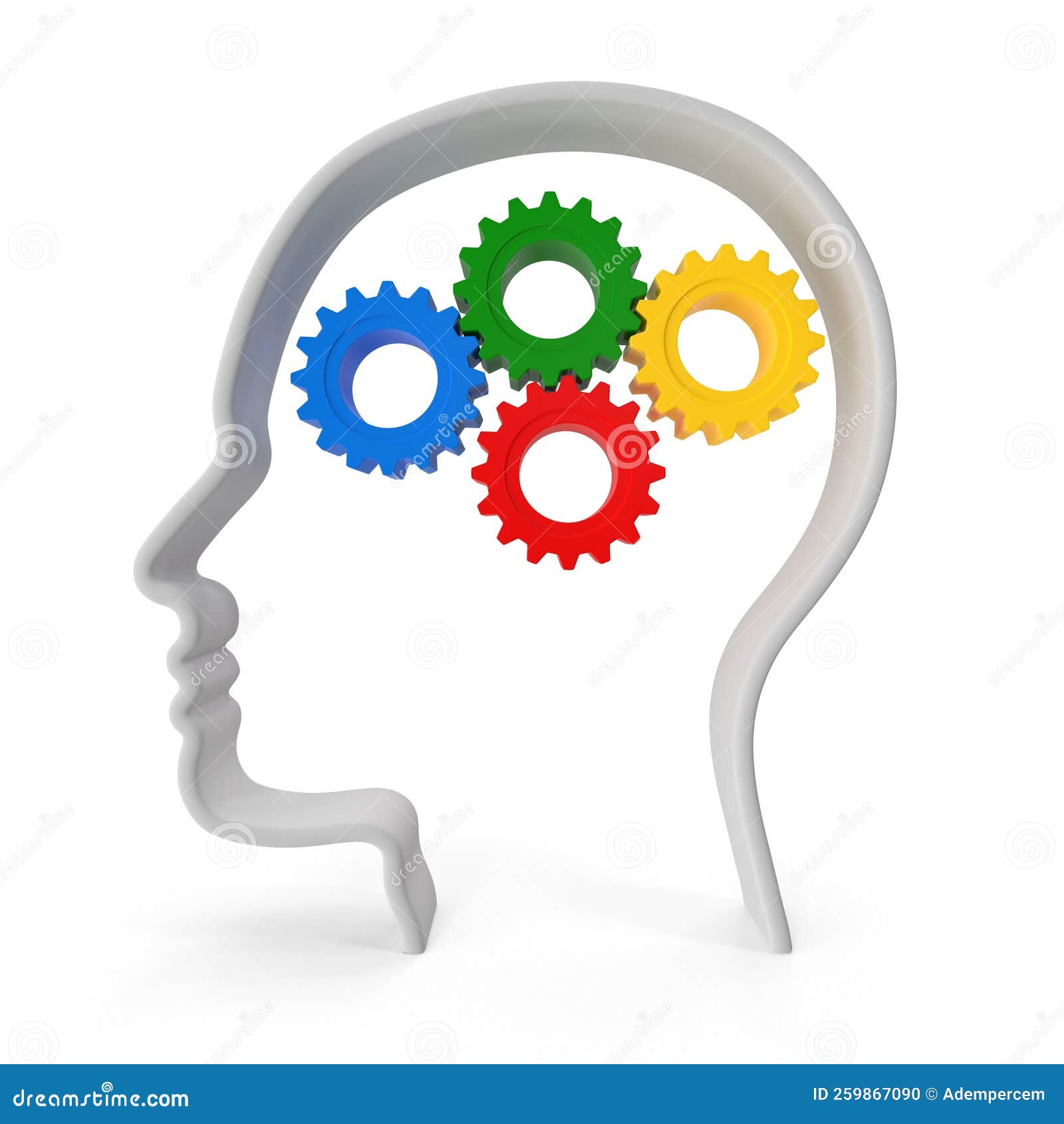 Brain Function and Intelligence Stock Illustration - Illustration of ...