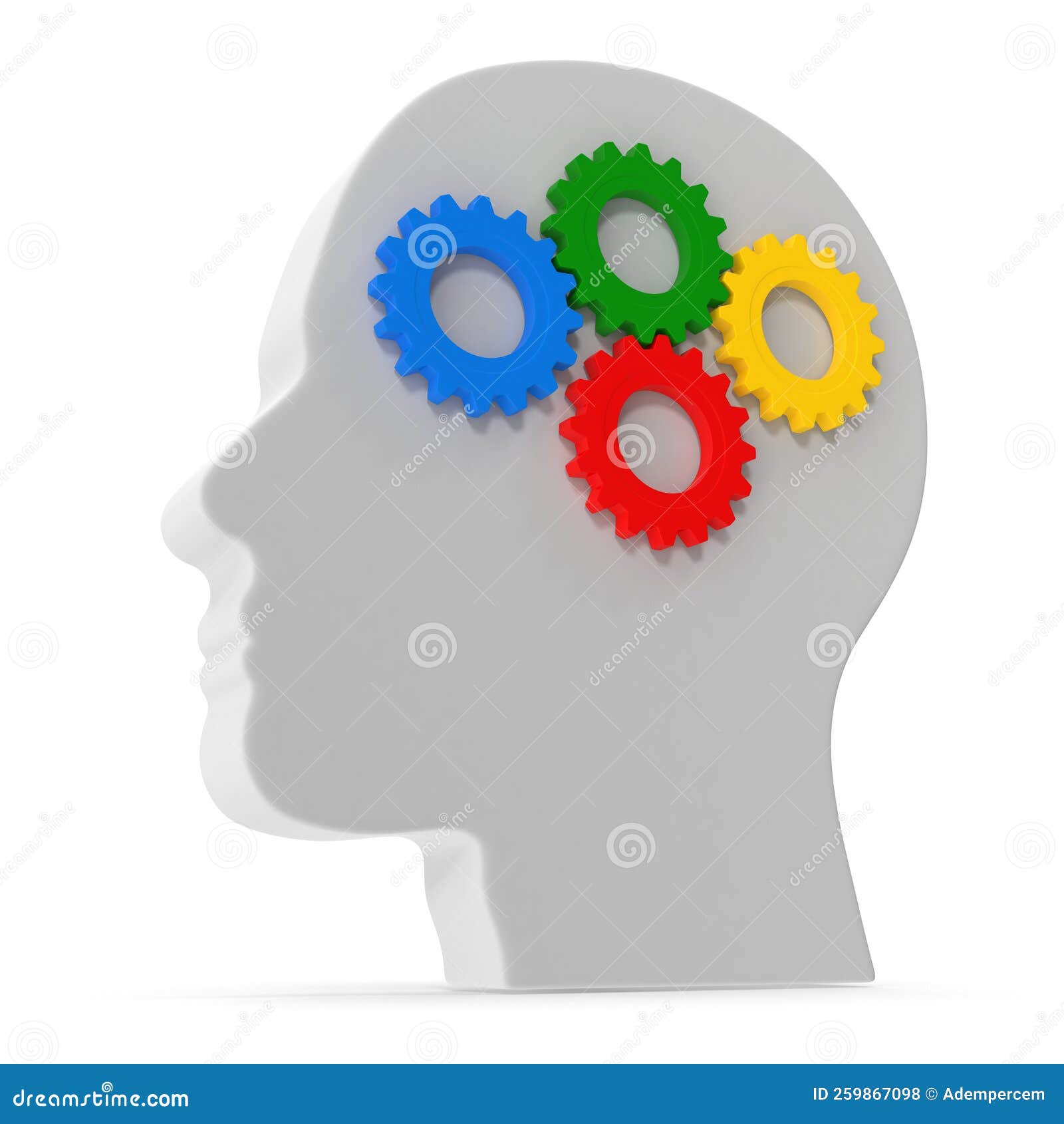 Brain Function and Intelligence Stock Illustration - Illustration of ...