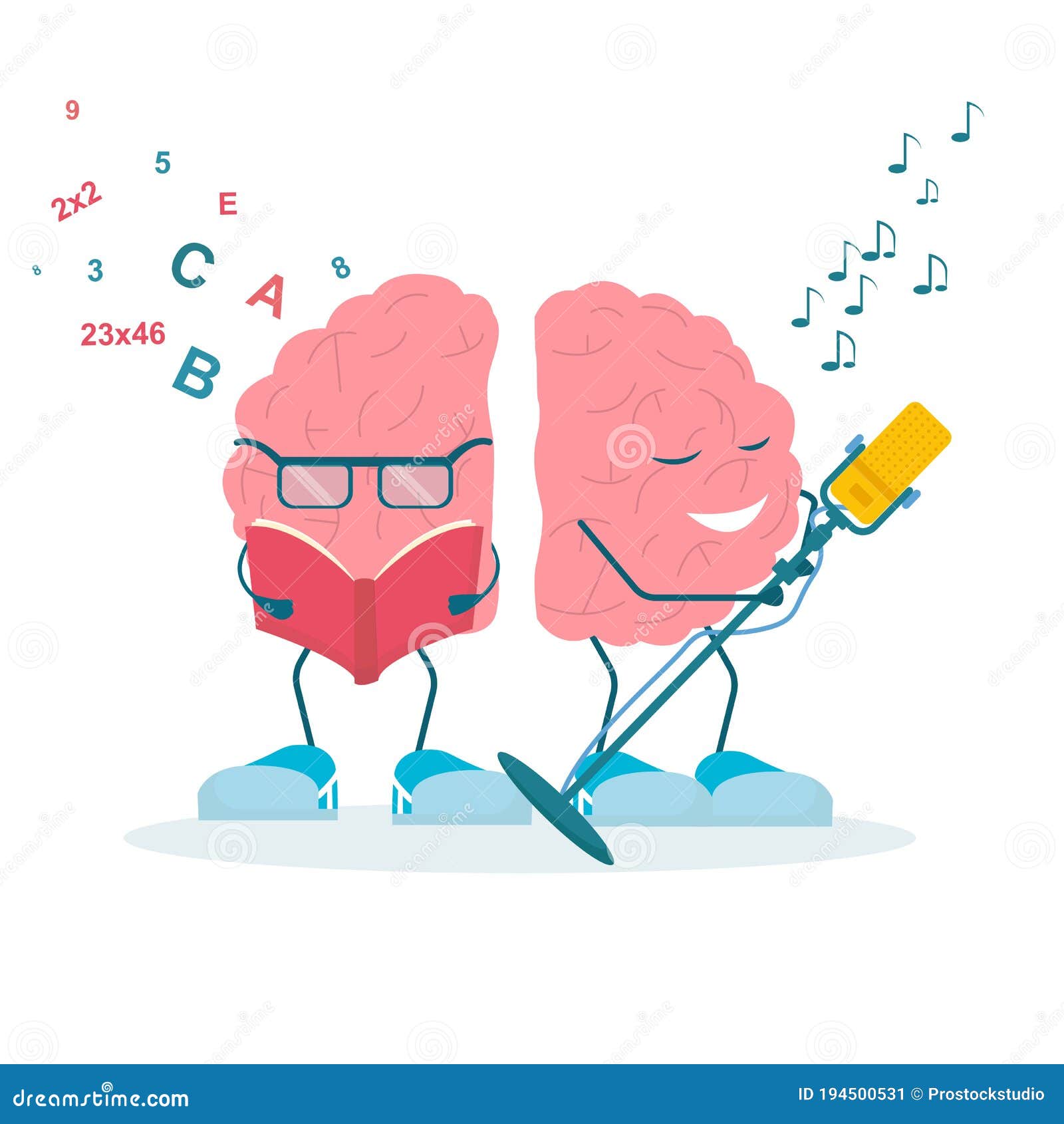 Left Brain Vs Right Brain Cartoon
