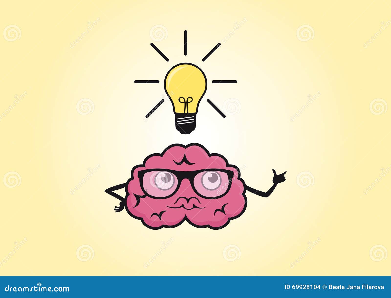 Brain Funny And Cute Vector Silhouette | CartoonDealer.com #47211257
