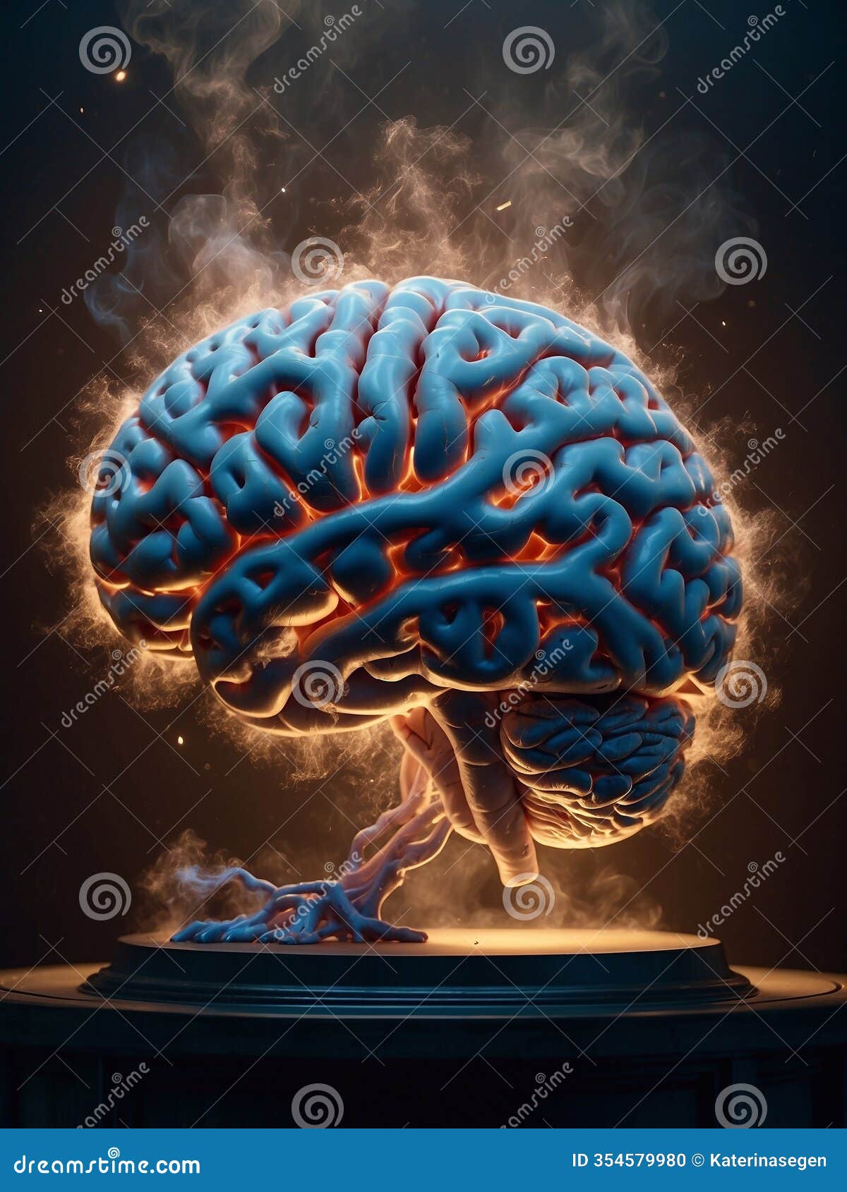 The Brain of a Future Person or a Robot in Development on a Stand is ...