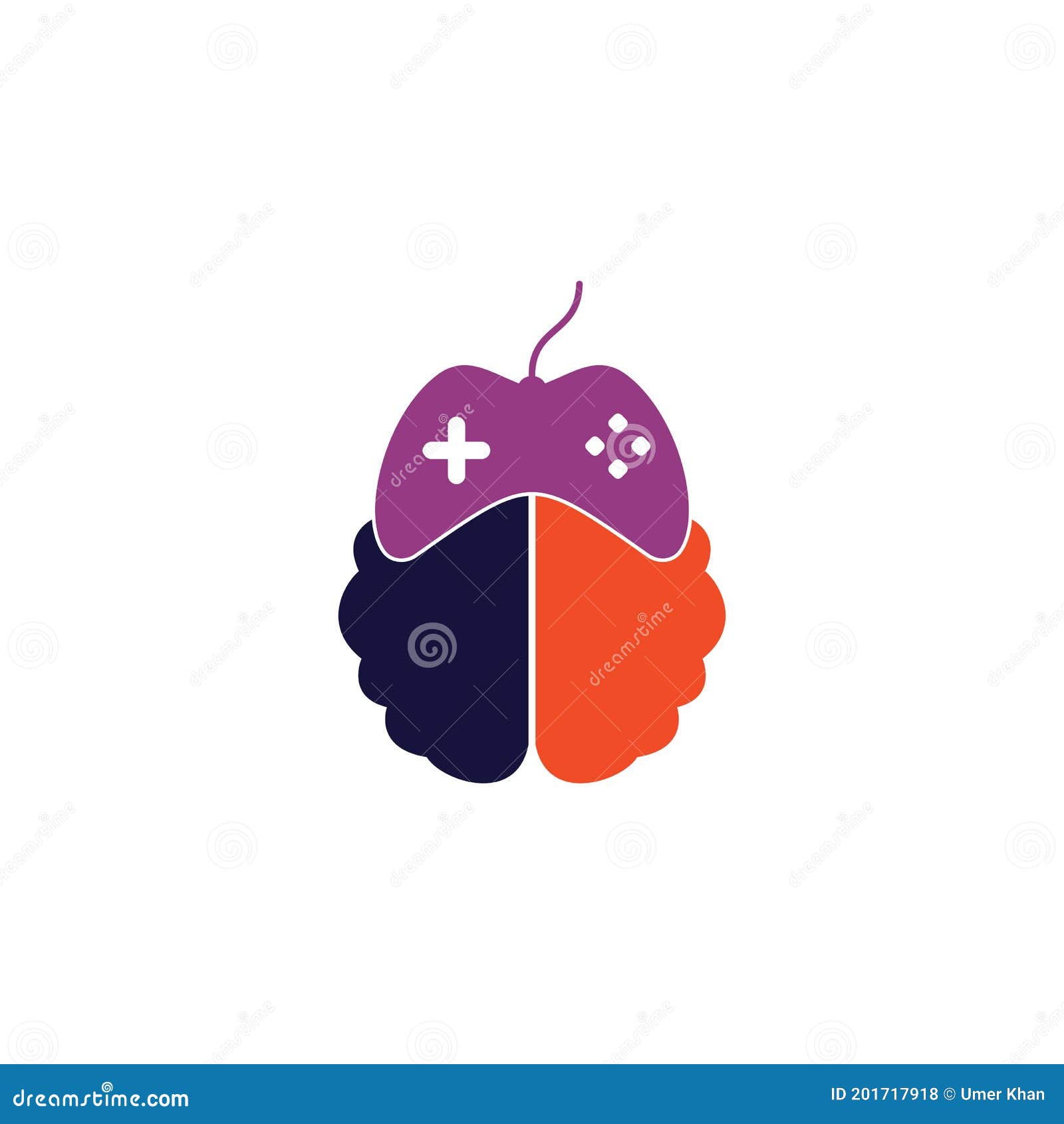 Brain Game Logo Vector Logo Design. Stock Vector - Illustration of flat ...