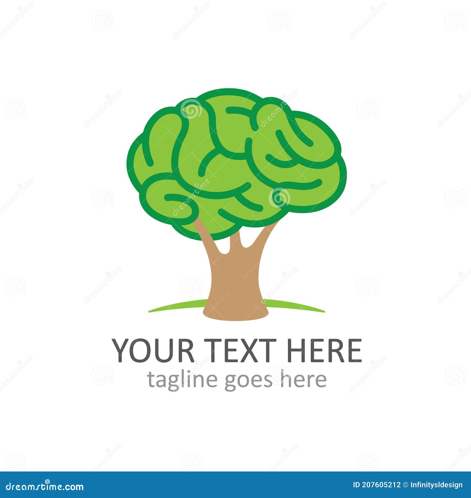 Brain Garden Logo Vector Design Stock Vector - Illustration of unique ...