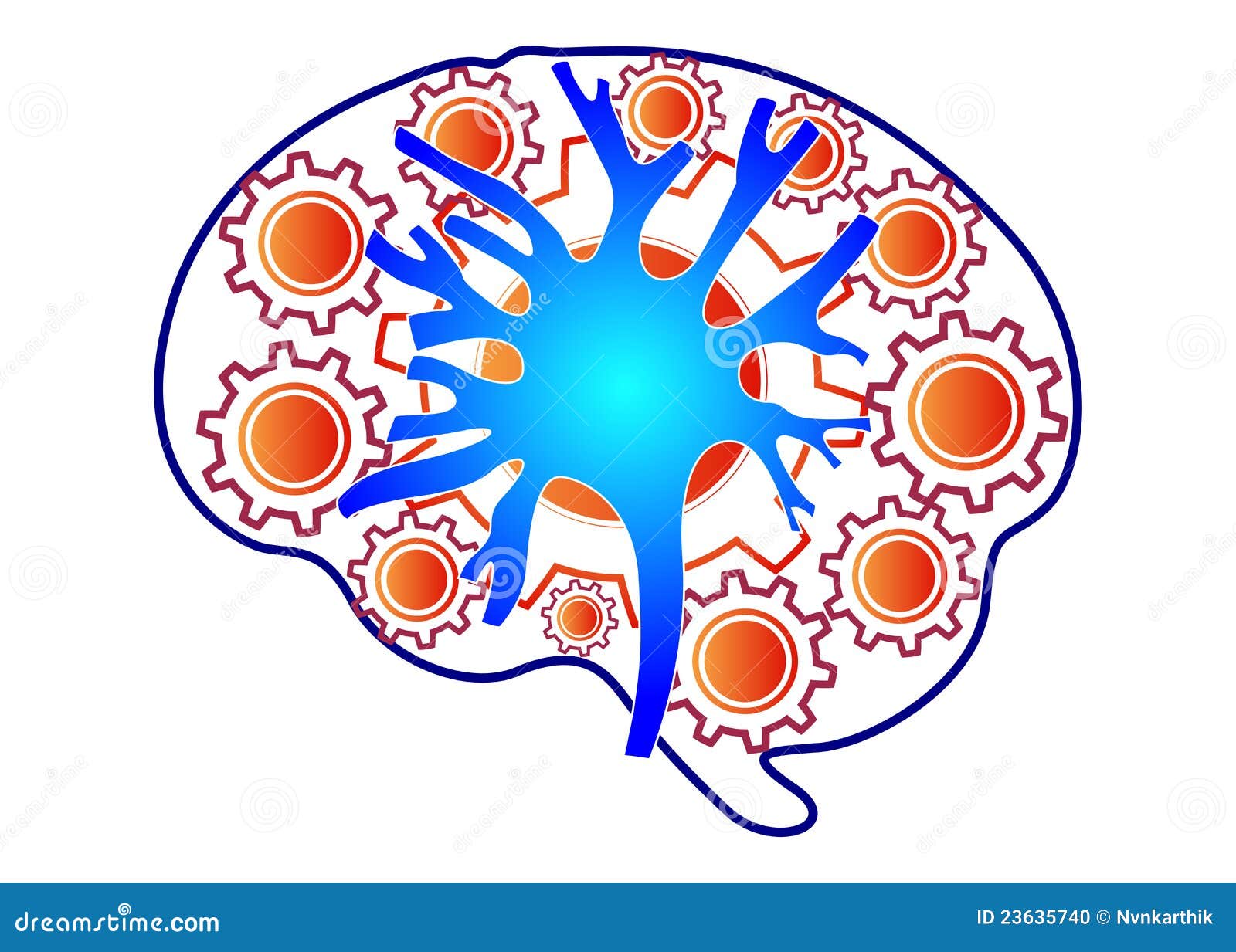 Brain And Gear For Supporting Developmental Health Logo Vector ...