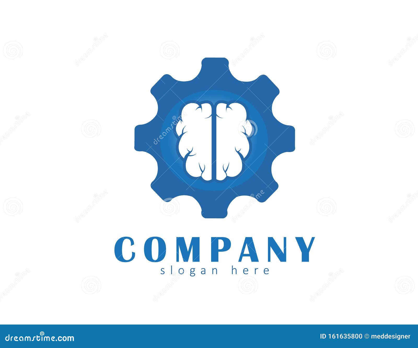 Brain gear logo stock illustration. Illustration of logo - 161635800