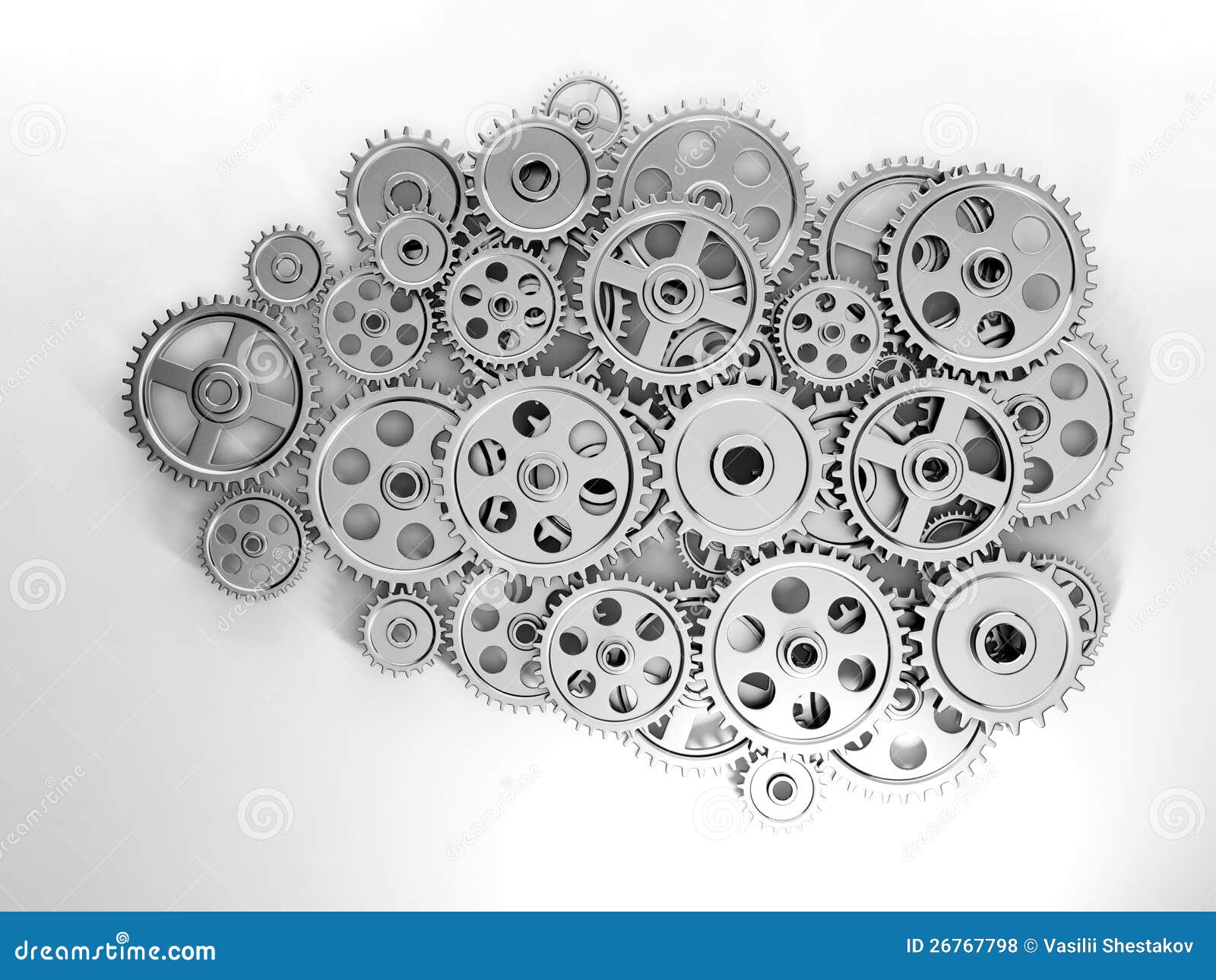Brain in Gear Made of the Gen Stock Illustration - Illustration of ...