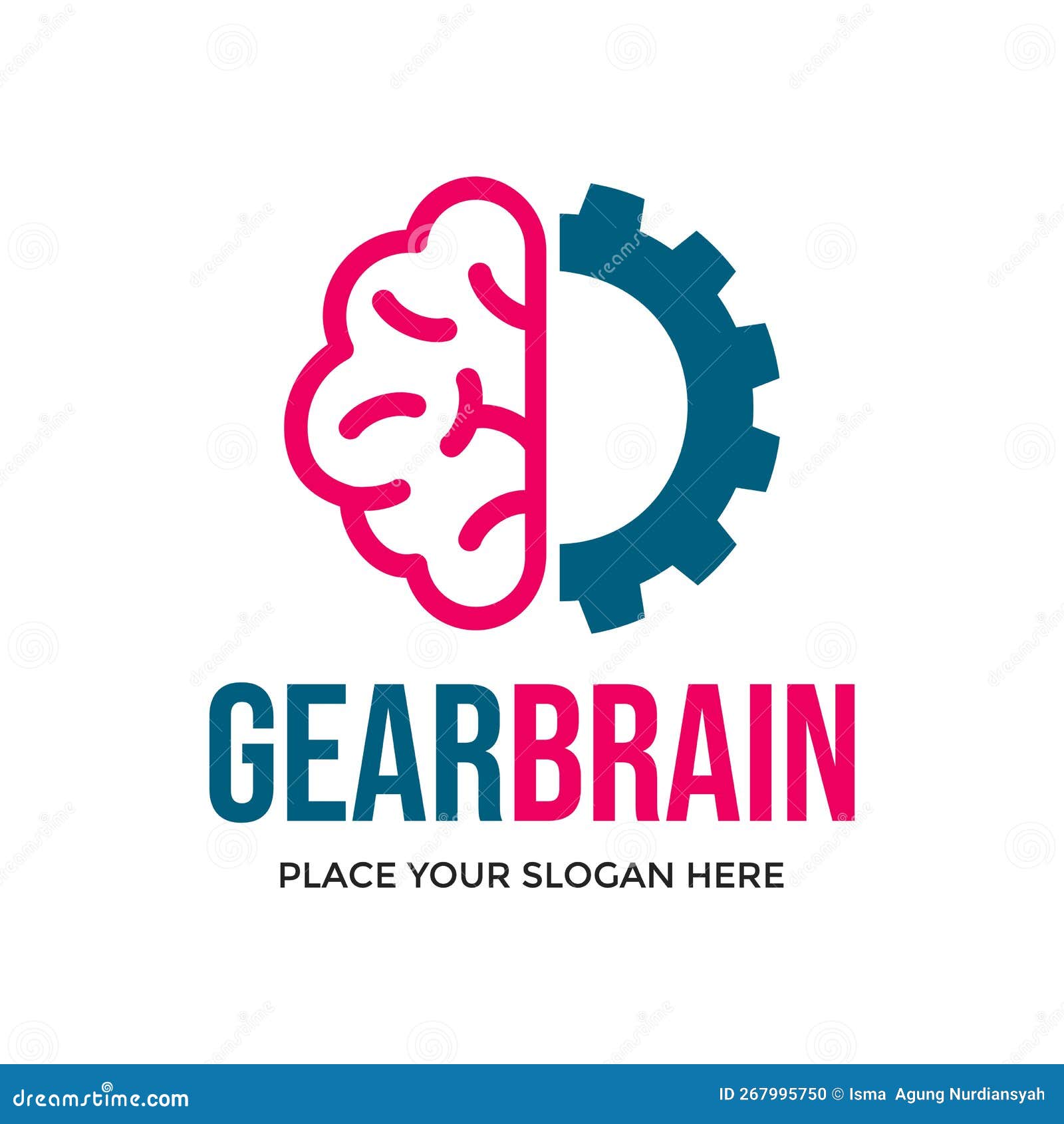 Brain Gear Vector Logo Template Stock Vector - Illustration of ...