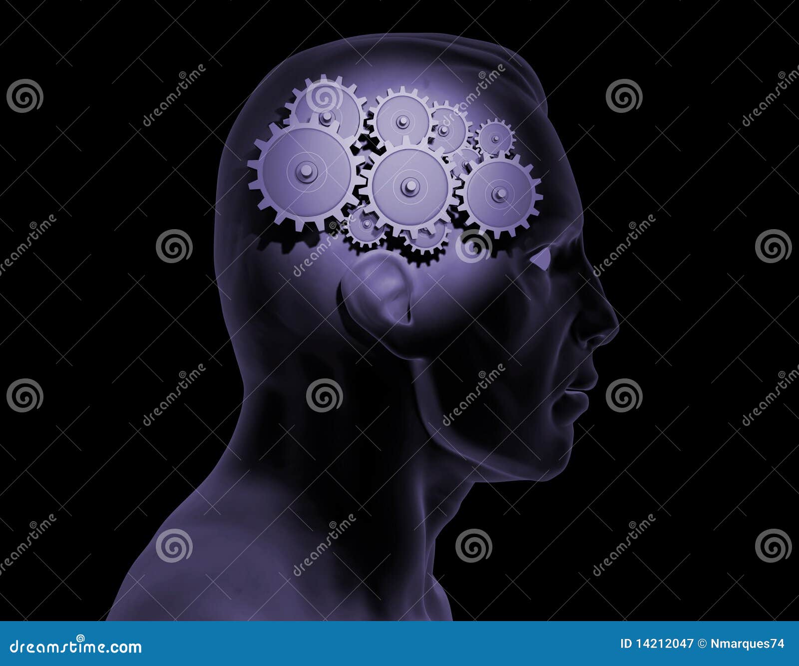 Brain Gears stock illustration. Illustration of brain - 14212047
