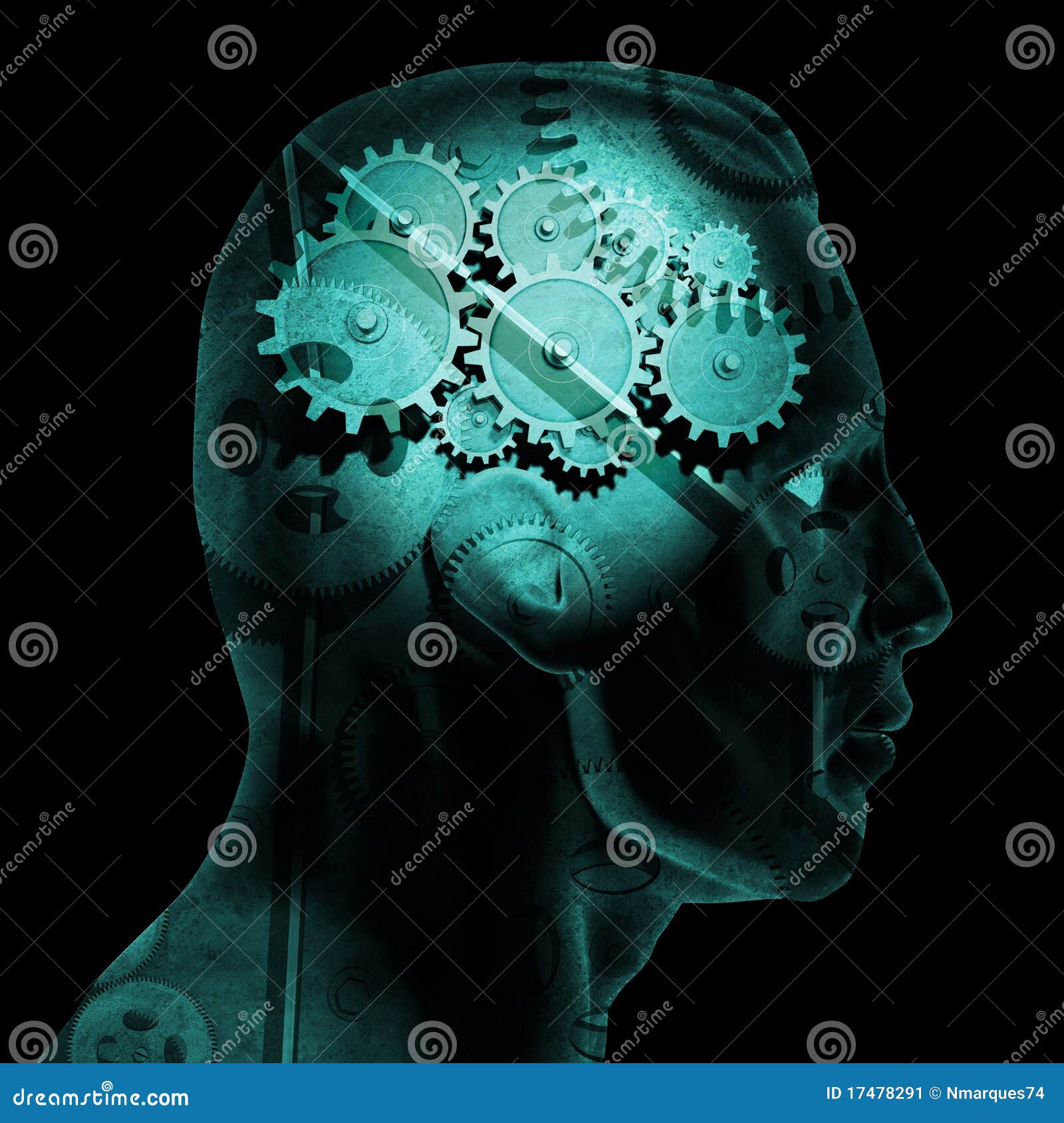 Brain Gears stock illustration. Illustration of intelligence - 17478291
