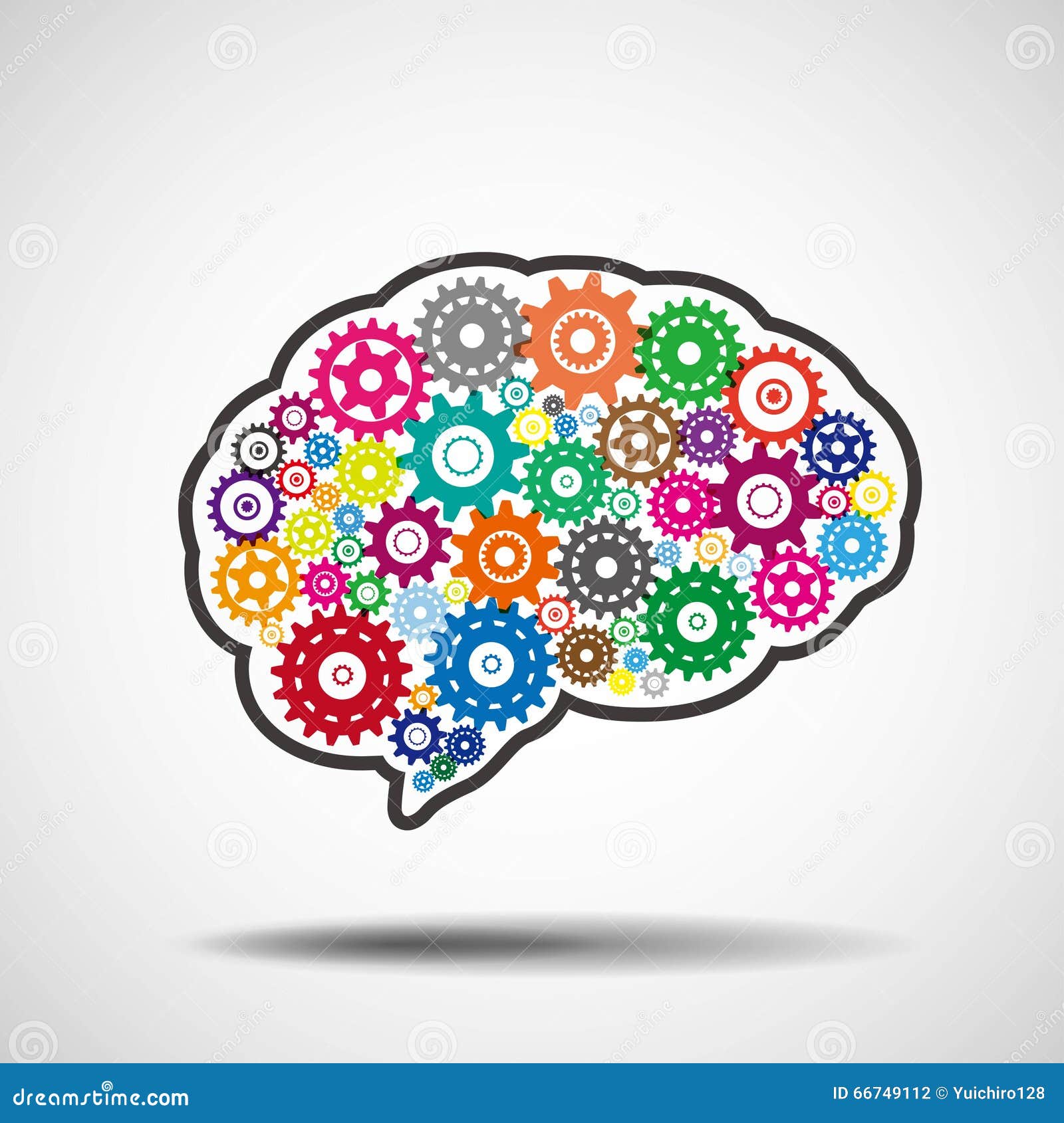 Brain Gears. Ai Artificial Intelligence Concept. Stock Vector ...