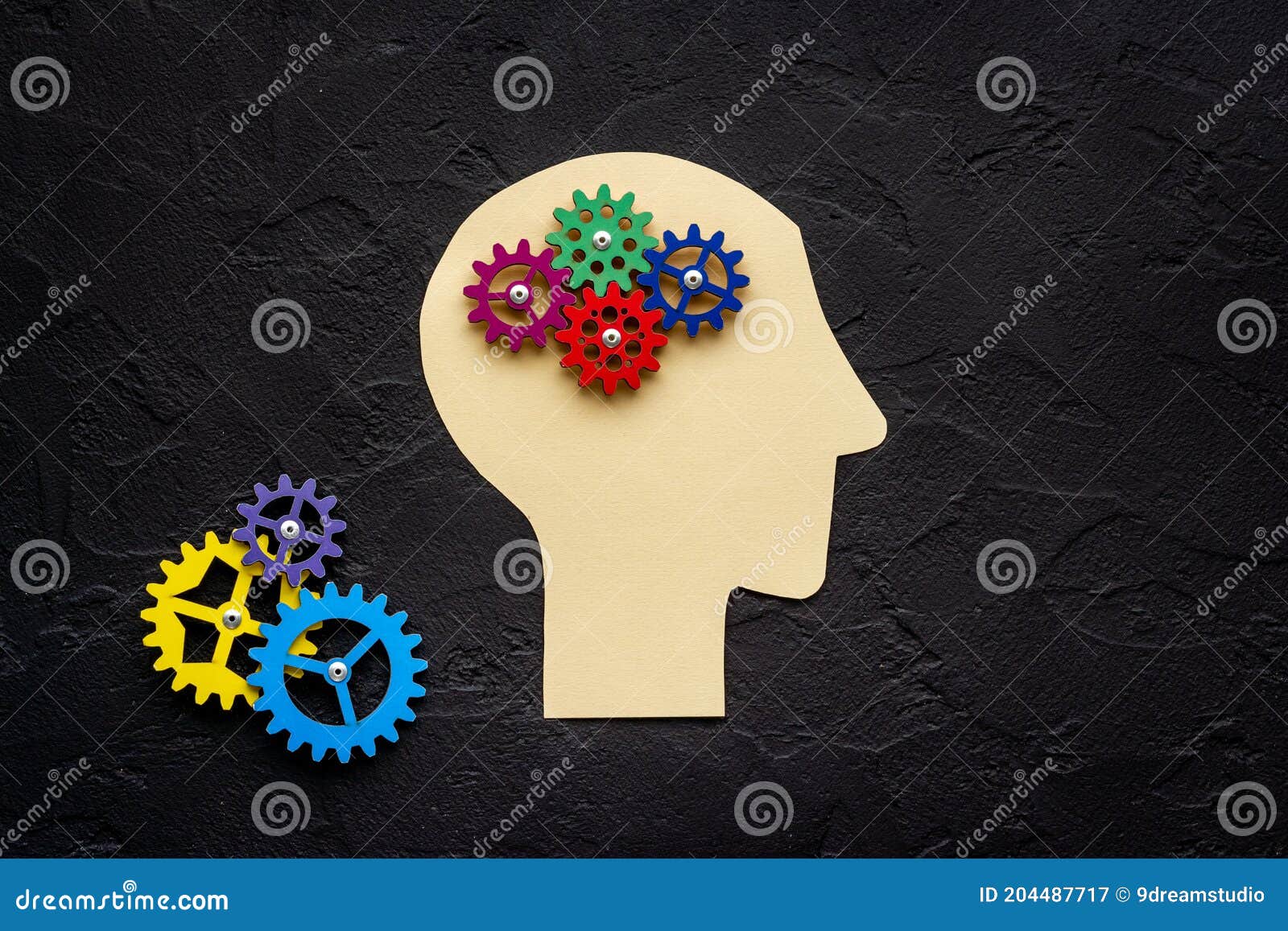 Brain of Gears. Creativity and Intellectual Work Concept Stock Image ...
