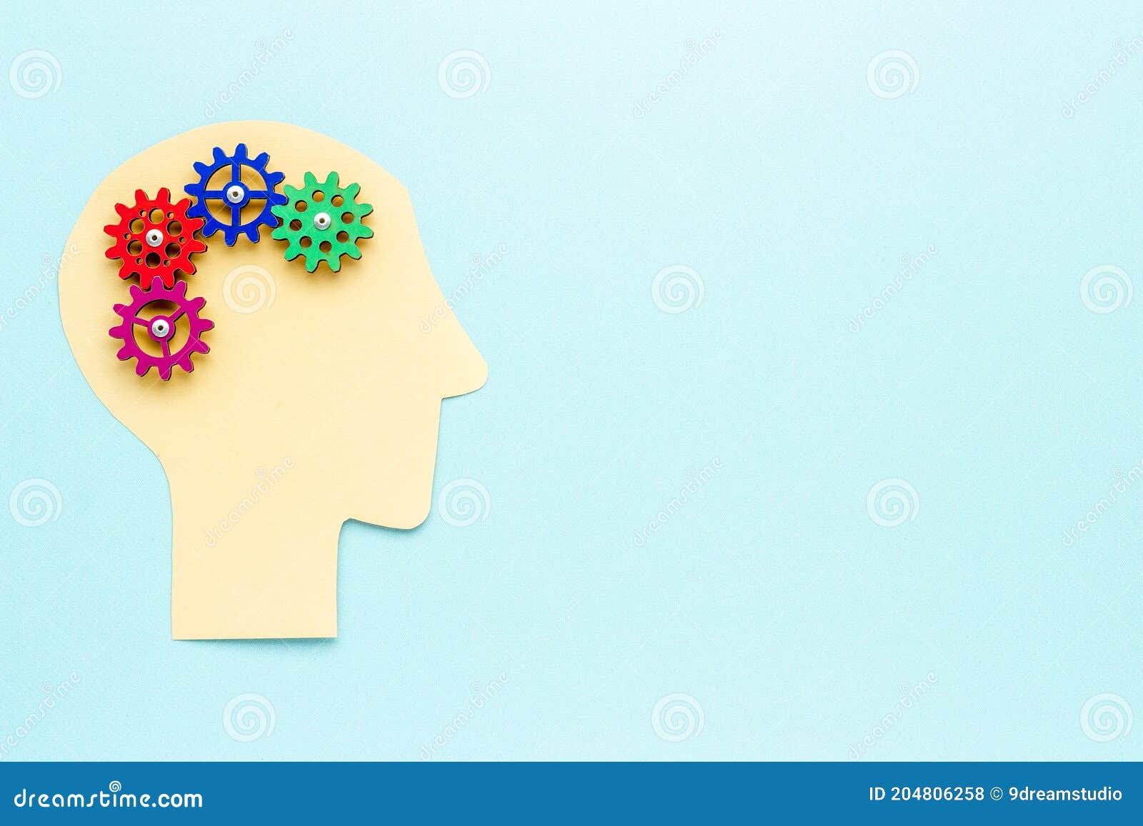 Brain of Gears. Creativity and Intellectual Work Concept Stock Photo ...
