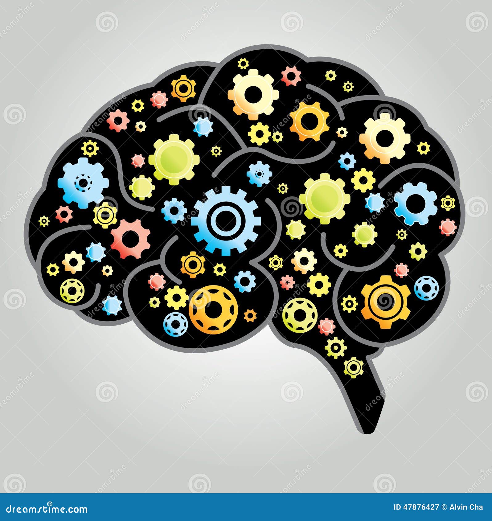 Brain Gears stock illustration. Illustration of cognitive - 47876427