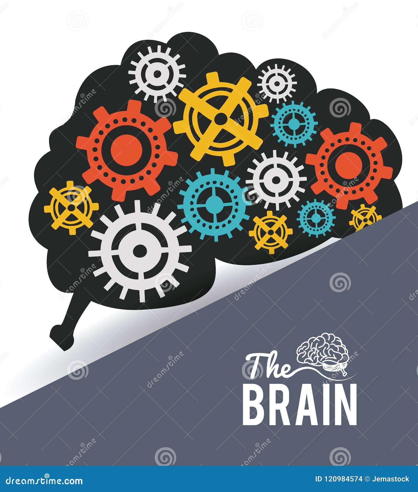 The brain concept stock vector. Illustration of inspiration - 120984574