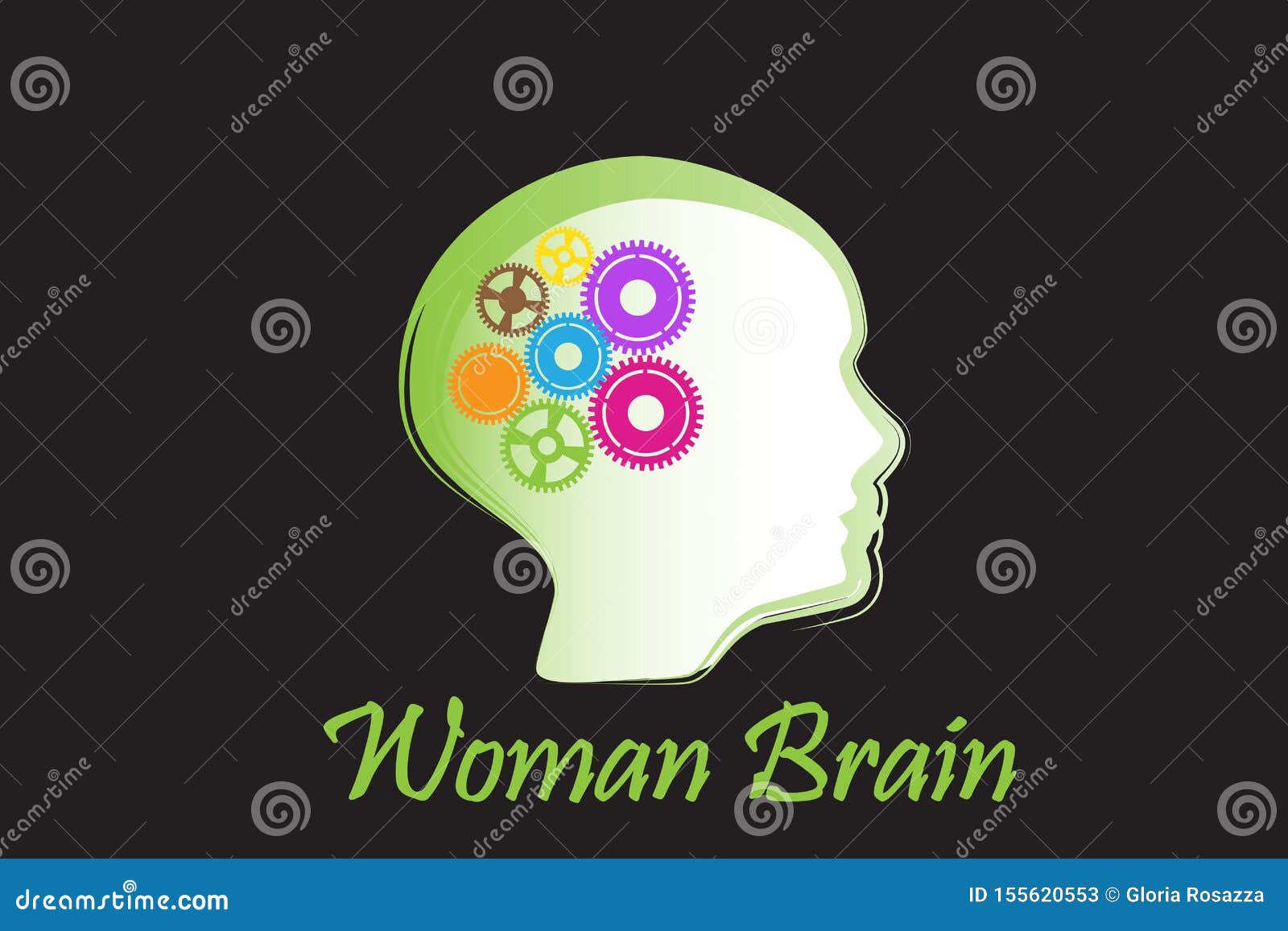 Brain and Gears Logo Vector Image Stock Vector - Illustration of ...