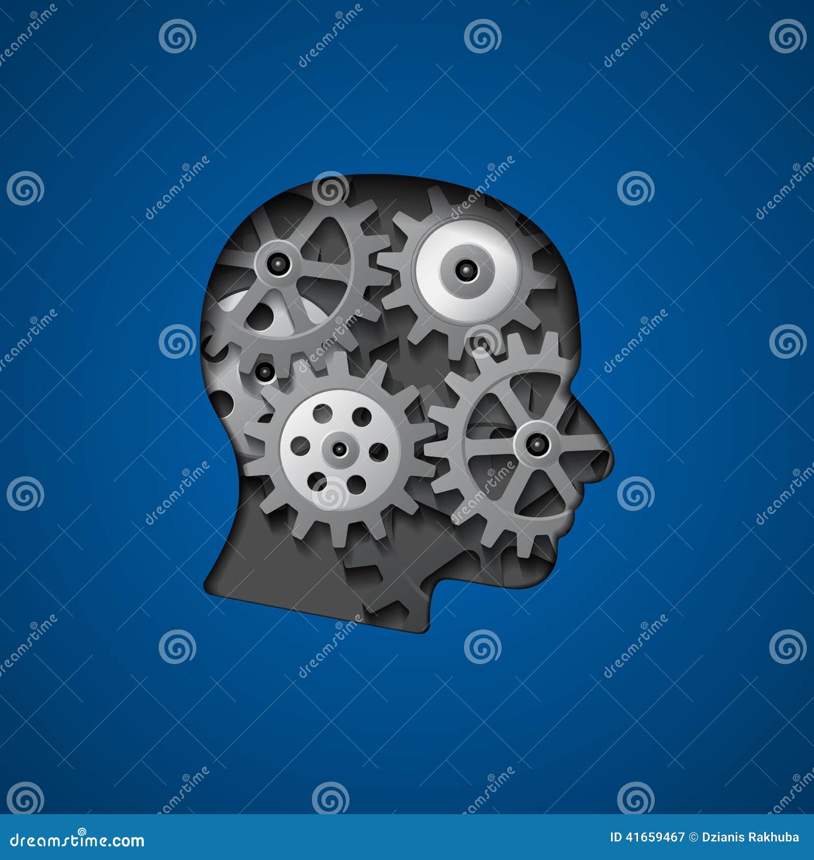 Brain gears stock vector. Illustration of human, conceptual - 41659467