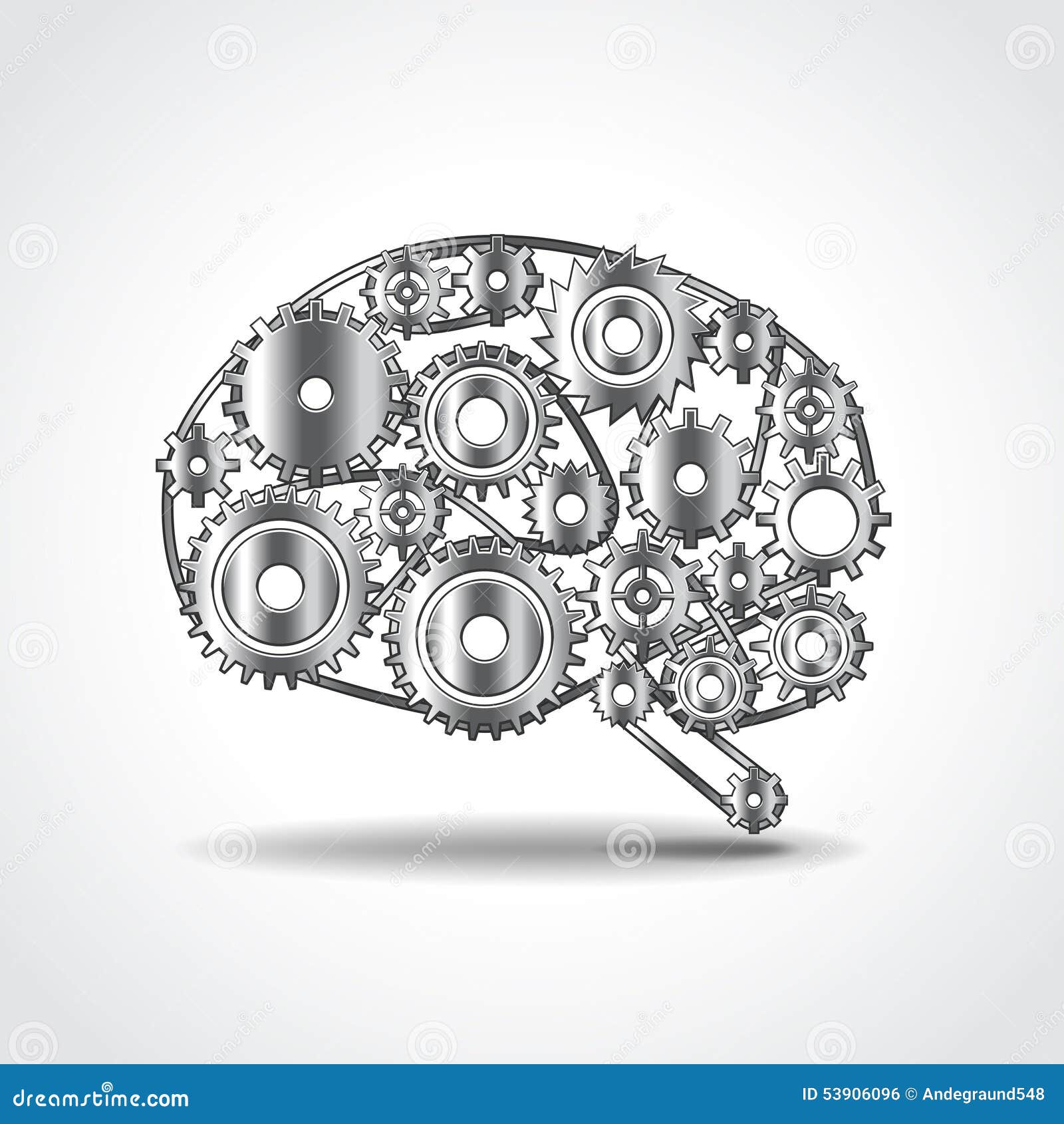 Brain of Gears Vector Illustration Stock Vector - Illustration of ...