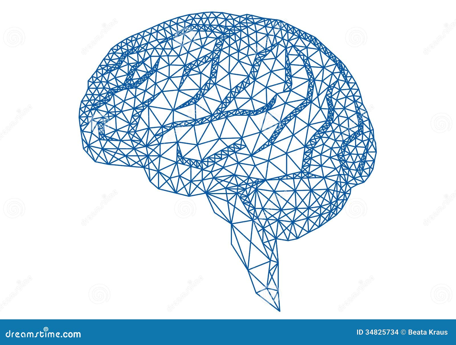 Brain with Geometric Pattern, Vector Stock Vector - Illustration of ...