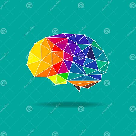 Brain geometric vector stock vector. Illustration of science - 47092969