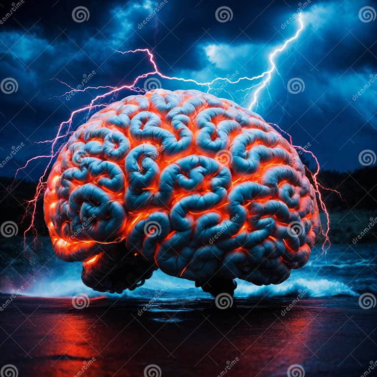 Electro-Cerebral Storm stock photo. Image of cognitive - 309506316