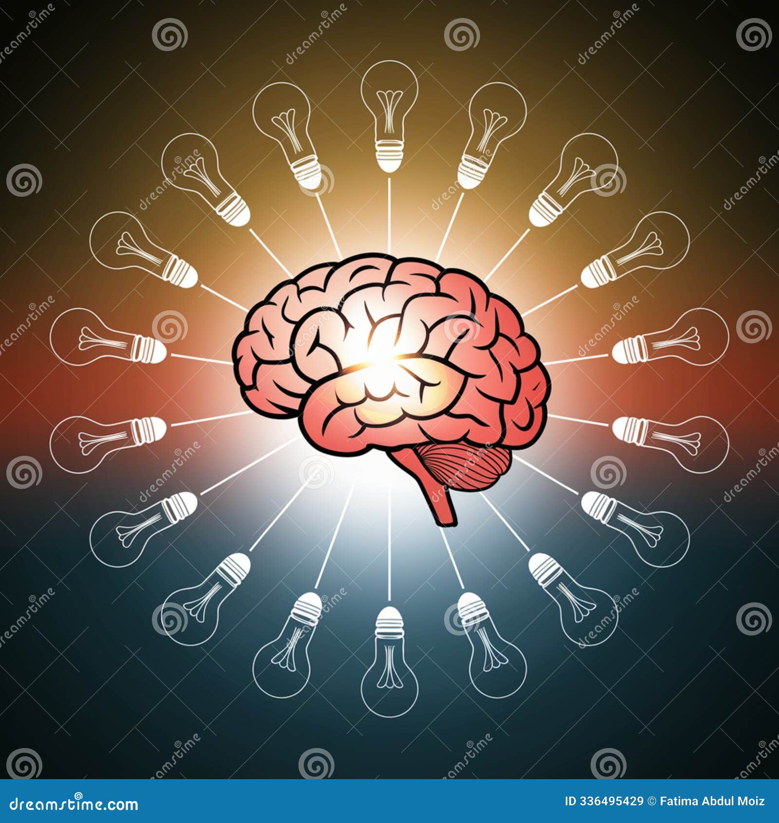 Brains Size Comparison Cartoon Vector | CartoonDealer.com #30172125