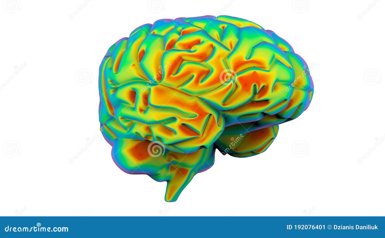 Brain Gradient Mind Illustration 3d Render Stock Illustration ...