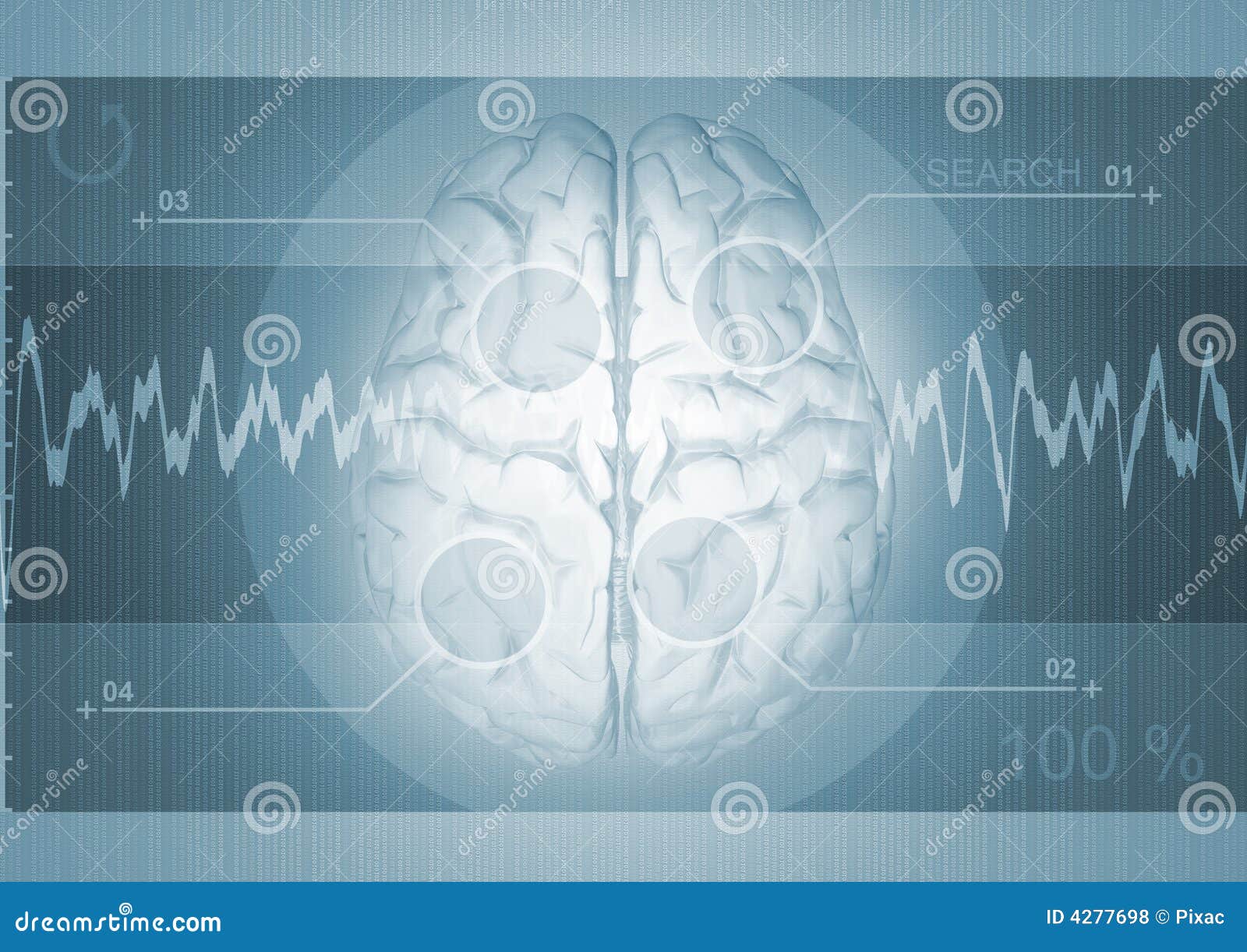 Brain Graph stock illustration. Illustration of blue, generated - 4277698